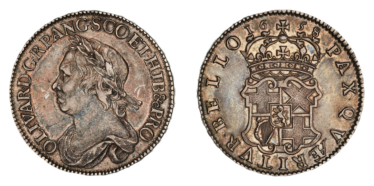 NGC AU | Cromwell, as Lord Protector (1653-1658), Halfcrown, 1658 ...