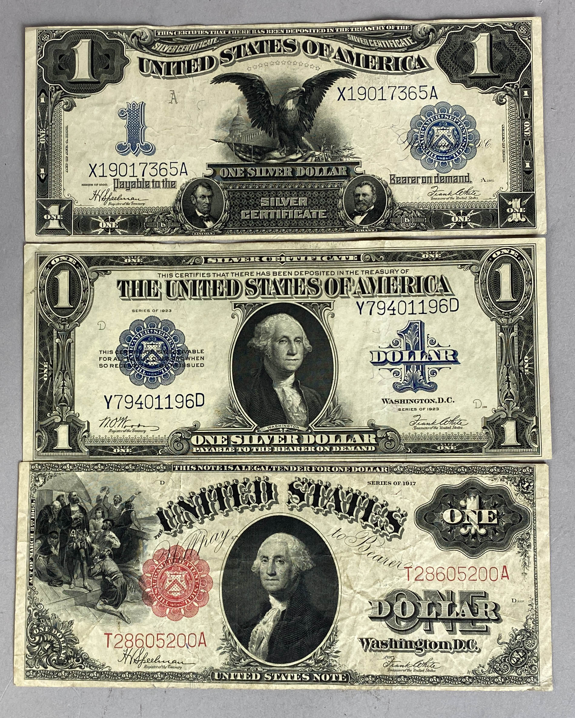 Lot of three (3) Large Size Notes. Fine to VF. | Classical Numismatic Group