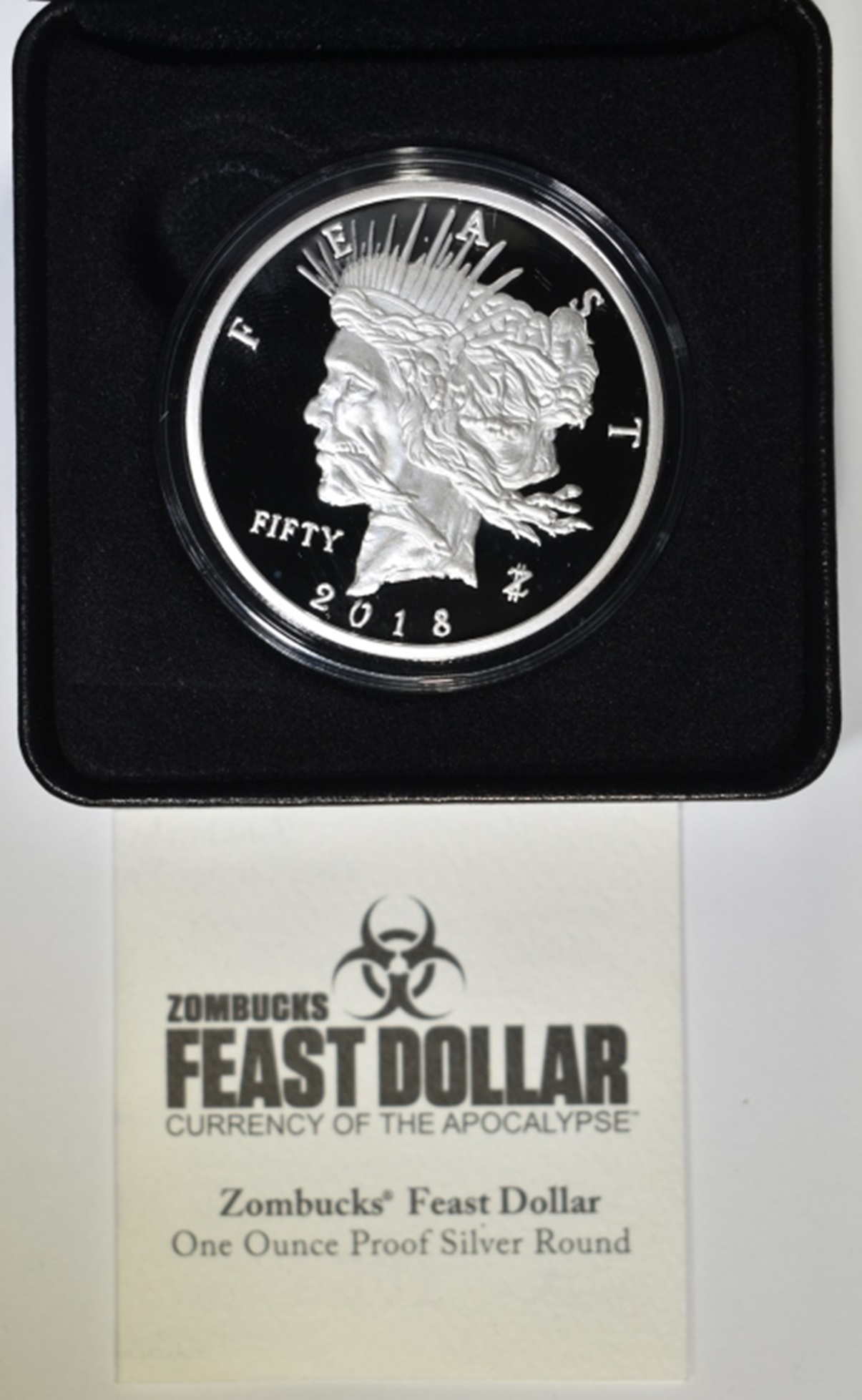 ZOMBUCKS 1 OZ SILVER CURRENCY OF THE APOCALYPSE | Barnebys