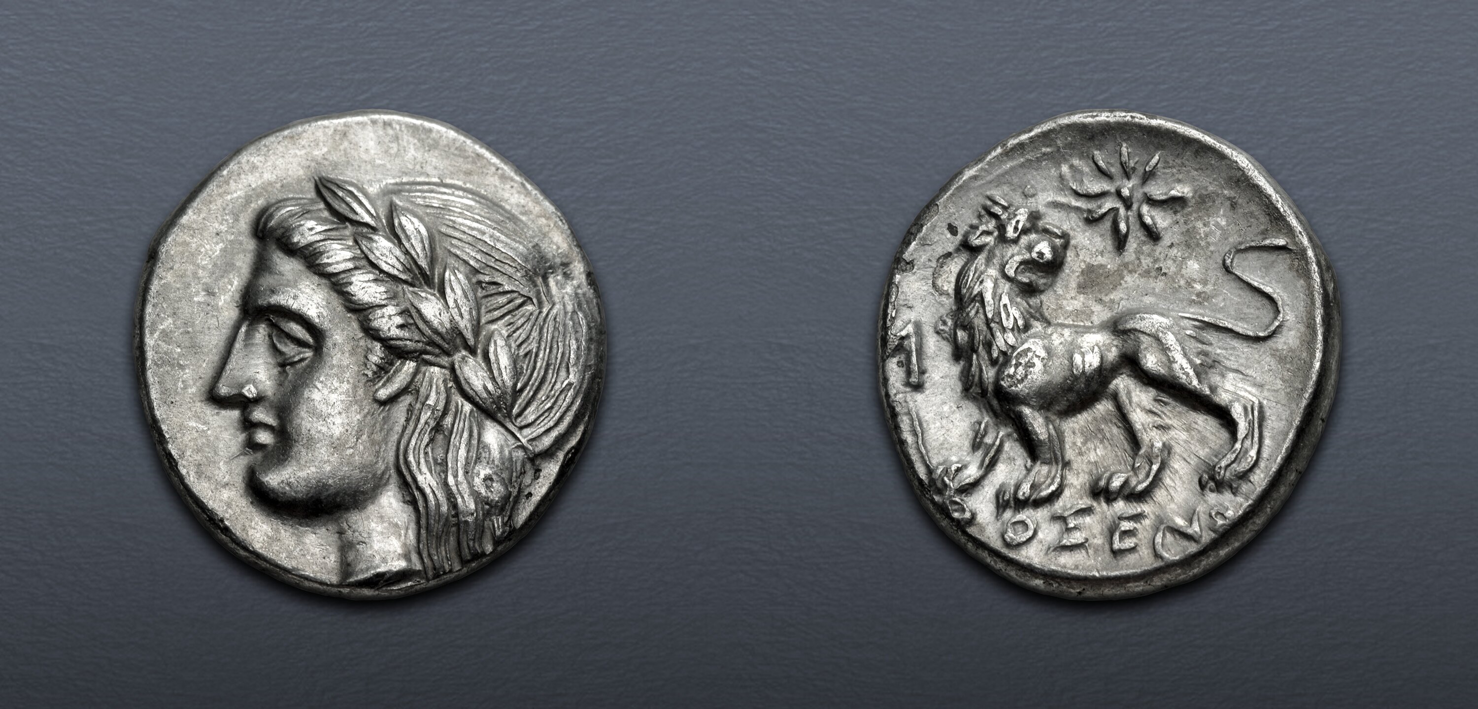 IONIA, Miletos. Circa 340-325 BC. AR Drachm (15mm, 3.45 g, 12h ...