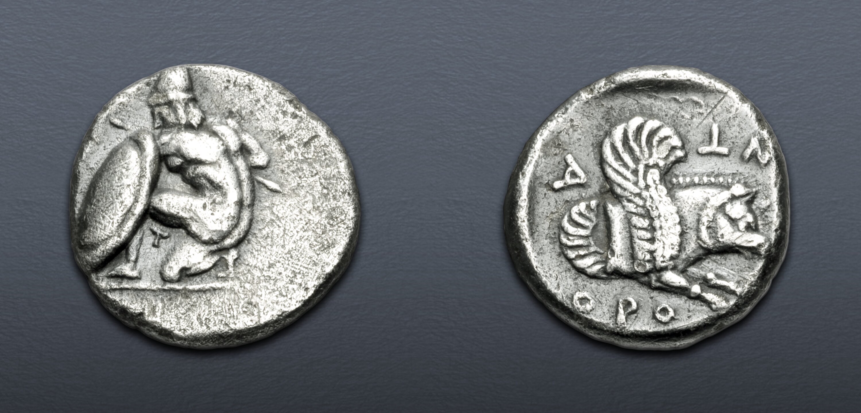 MYSIA, Kisthene. Orontes. Satrap of Mysia, Circa 357-352 BC. AR Half ...