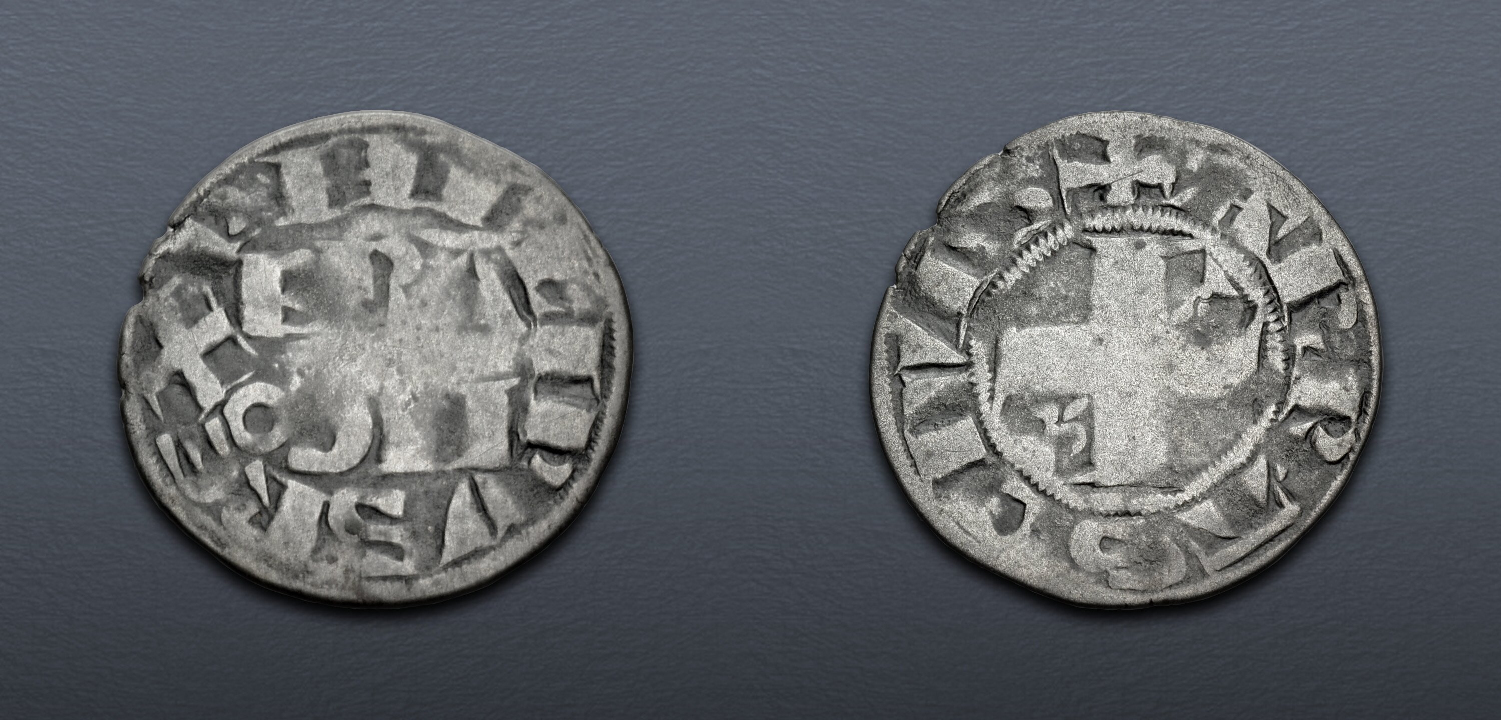 FRANCE, Royal. Philippe II Auguste. 1180–1223. AR Denier parisis (19mm ...