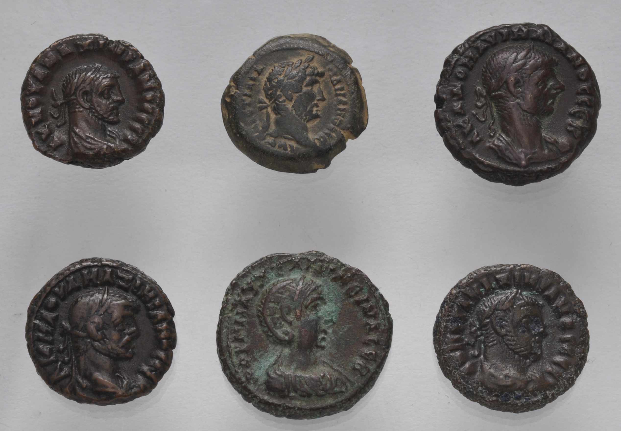 ROMAN. Provincial. Lot of six (6) Alexandrian potin and bronze issues ...