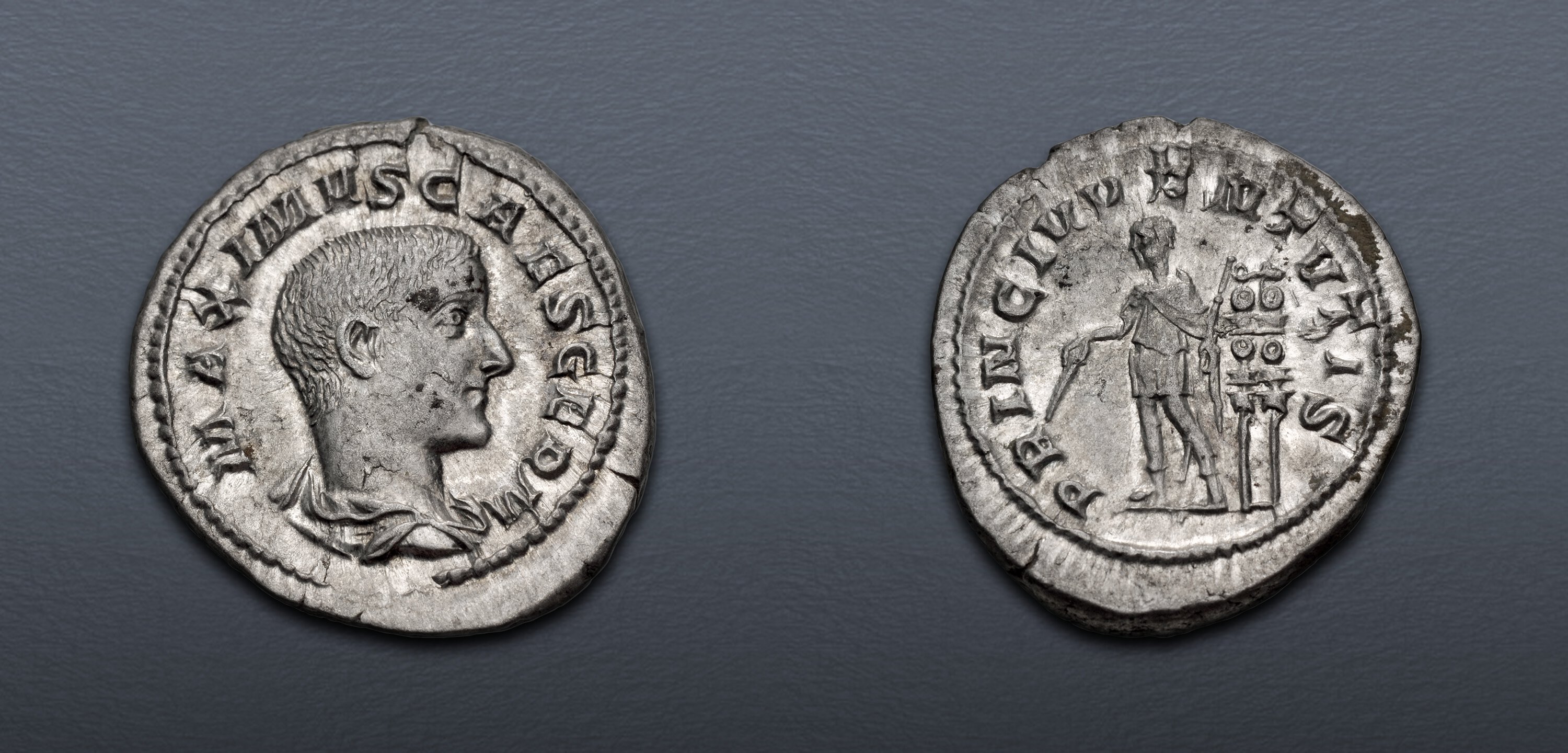 Maximus. Caesar, AD 235/6-238. AR Denarius (19.5mm, 3.63 g, 12h). Rome ...