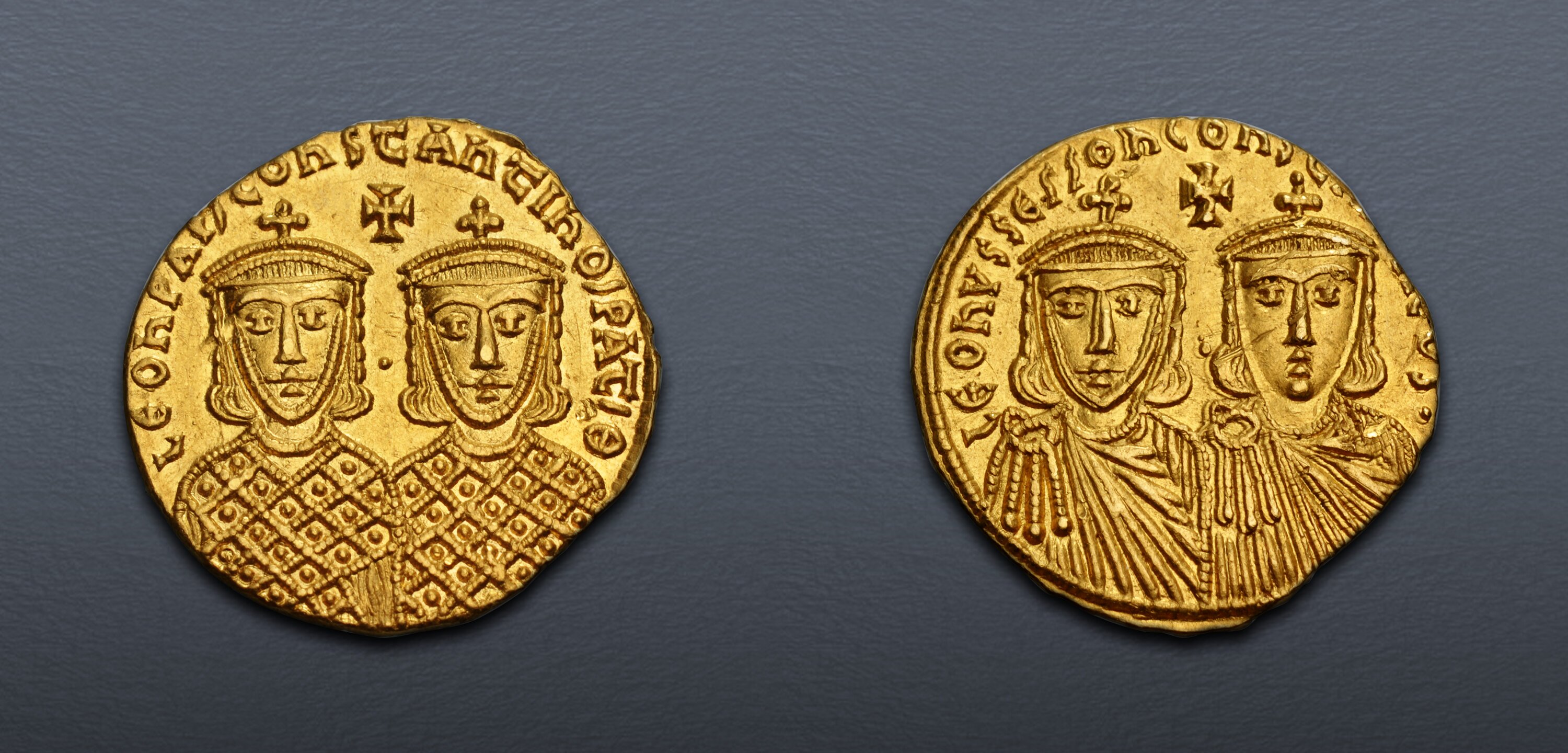 Leo IV the Khazar, with Constantine VI, Leo III, and Constantine V. 775 ...