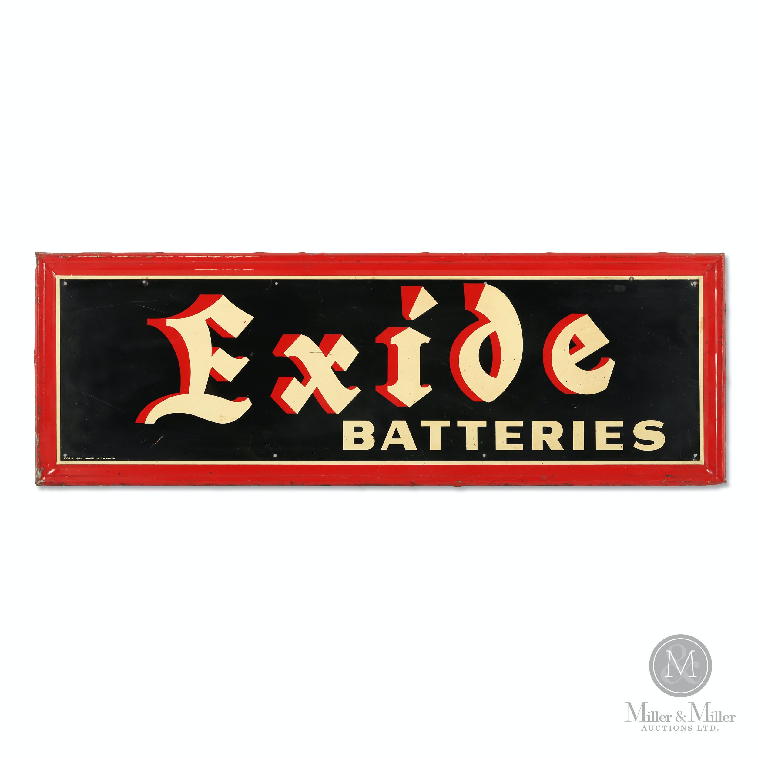 Exide Batteries Tin Litho Sign | Barnebys