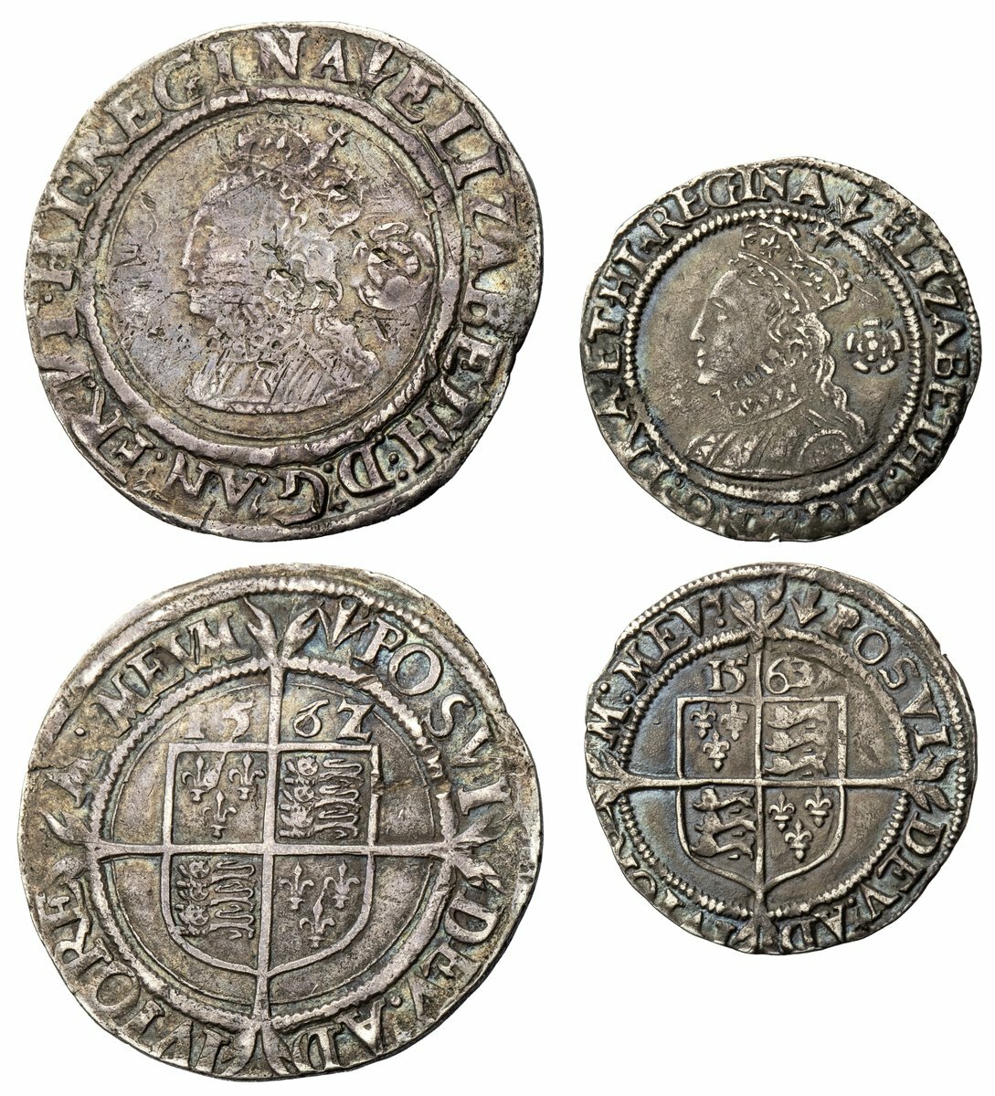 Elizabeth I (1558-1603), Third and Fourth Issues, Sixpence, 156Z over 1 ...