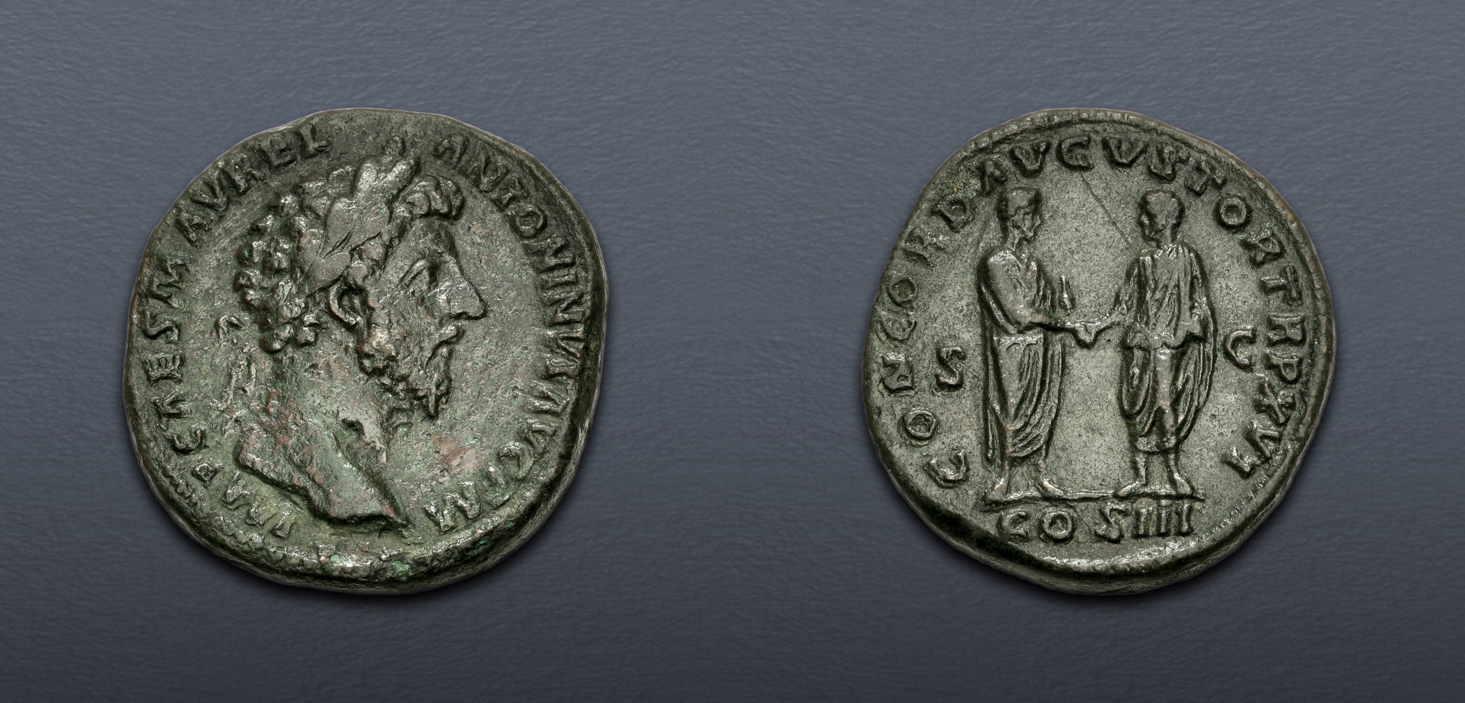 Marcus Aurelius. AD 161-180. Æ Sestertius (30mm, 28.02 g, 11h). Rome ...