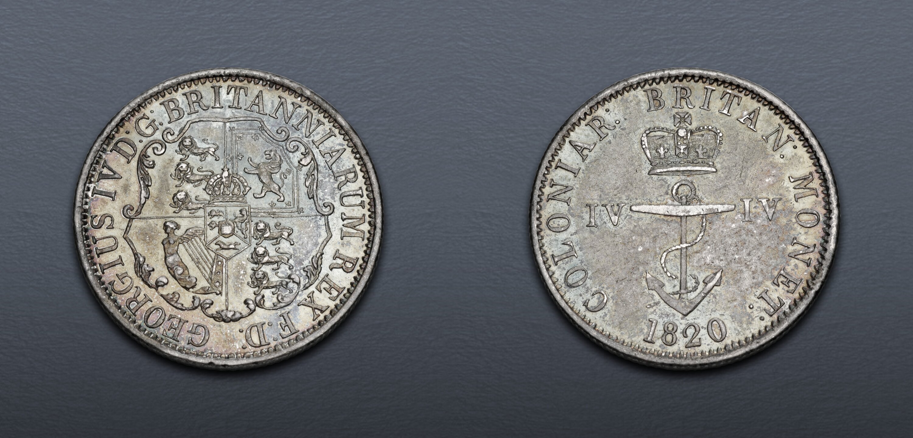 CARRIBEAN TERRITORIES, British West Indies. George IV. King of Great ...