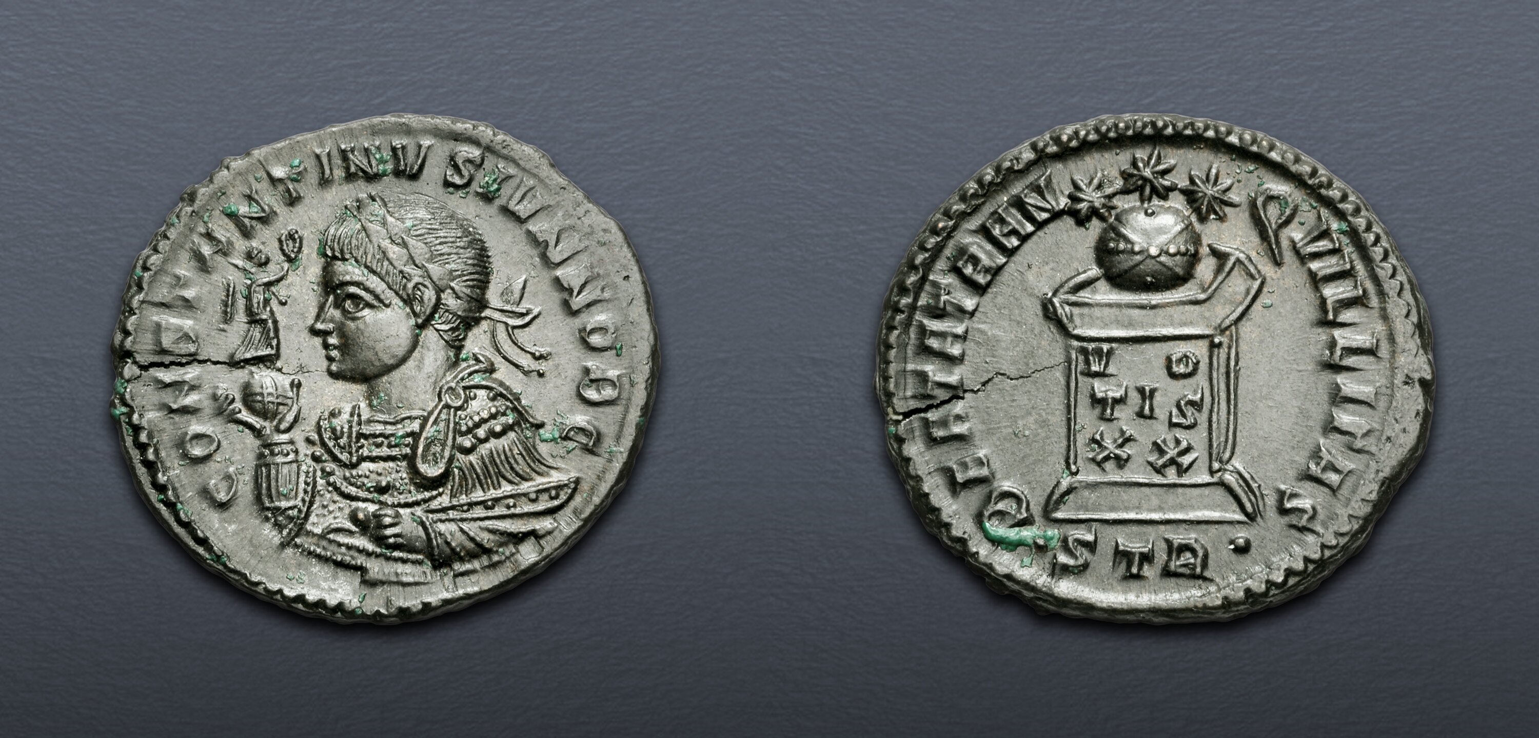 Constantine II. As Caesar, AD 316-337. Æ Follis (19.5mm, 3.62 g, 7h ...
