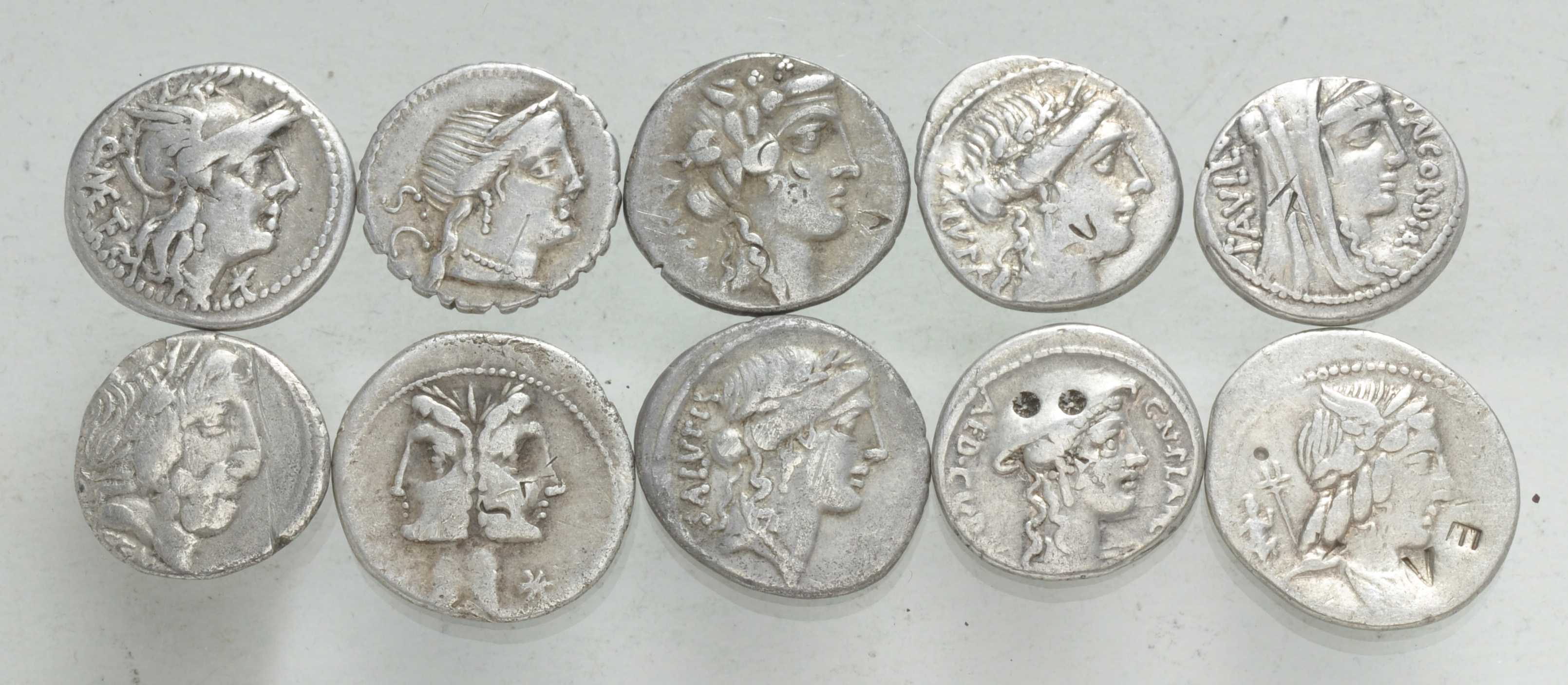ROMAN. Republic. Lot of ten (10) AR Denarii. | Classical Numismatic Group