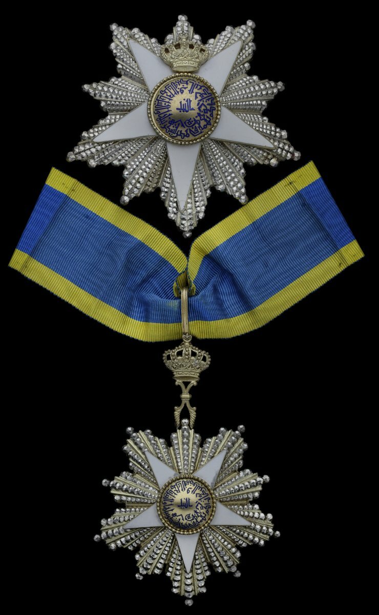 The Egyptian Order of the Nile 2nd Class set of Insignia worn by Field ...