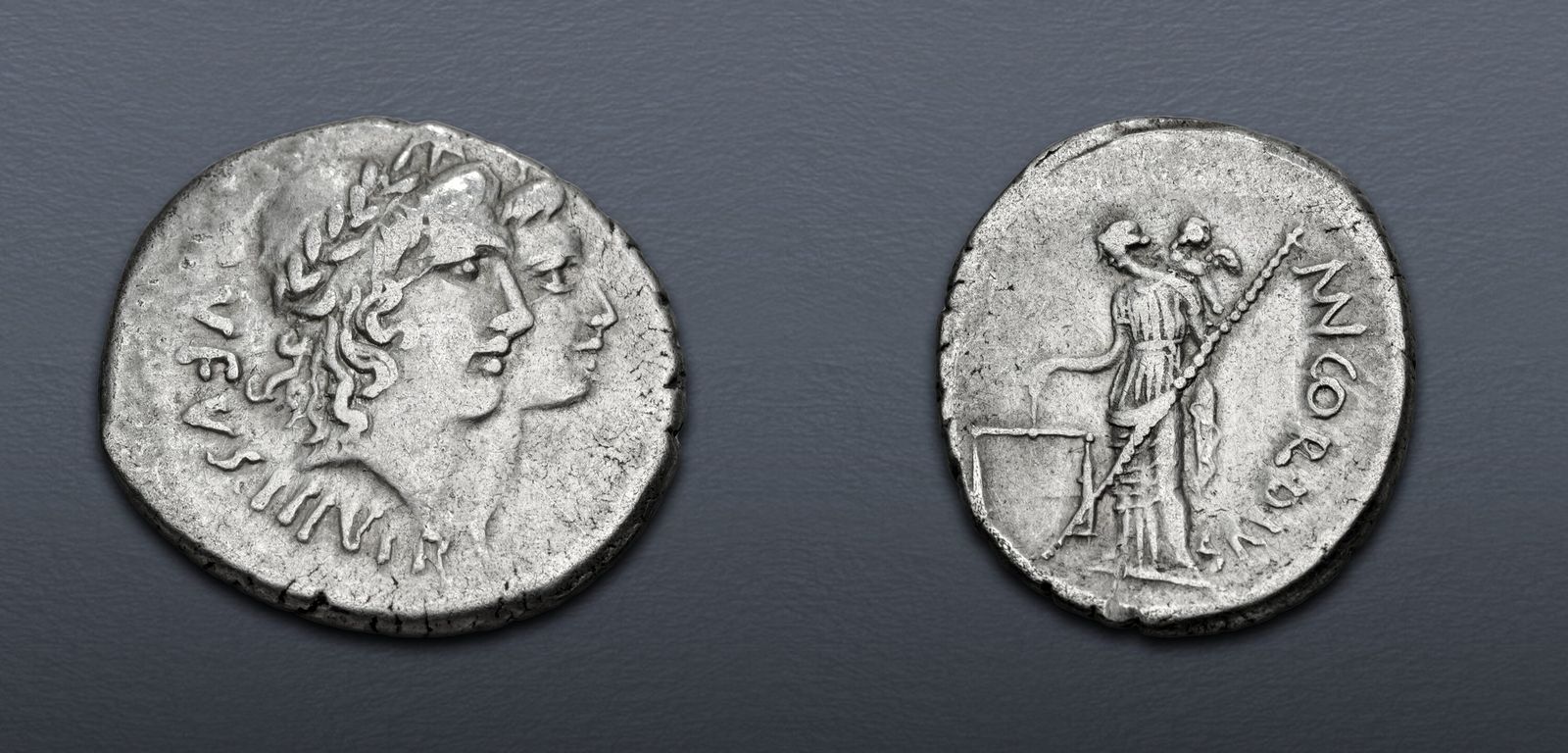 Moneyer issues of Imperatorial Rome. Mn. Cordius Rufus. 46 BC. AR ...