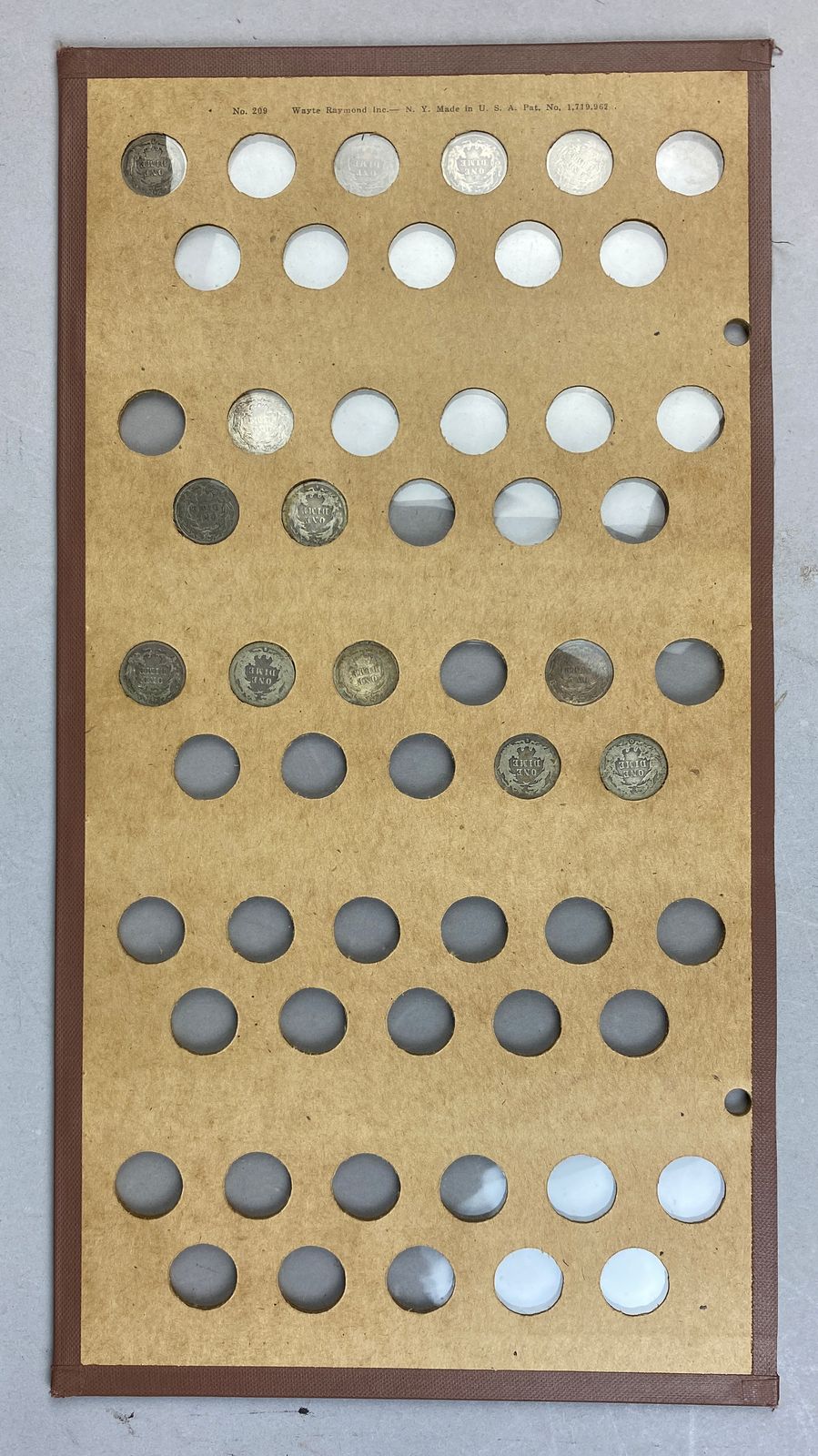 Liberty Seated Dimes. Partial set in Wayte Raymond Boards. Poor to EF ...