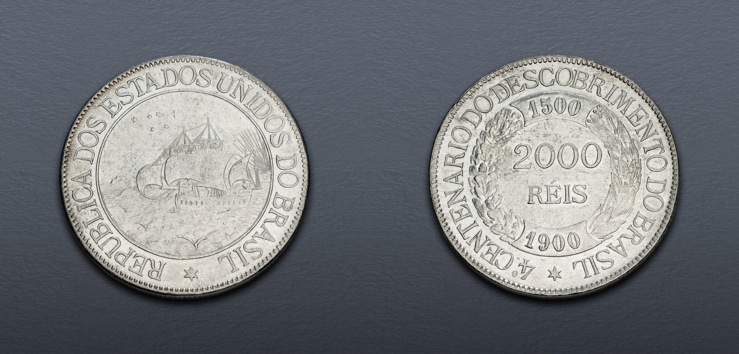 BRAZIL, Republic. 1889-1930. AR 2000 Réis (37mm, 25.56 g, 6h ...