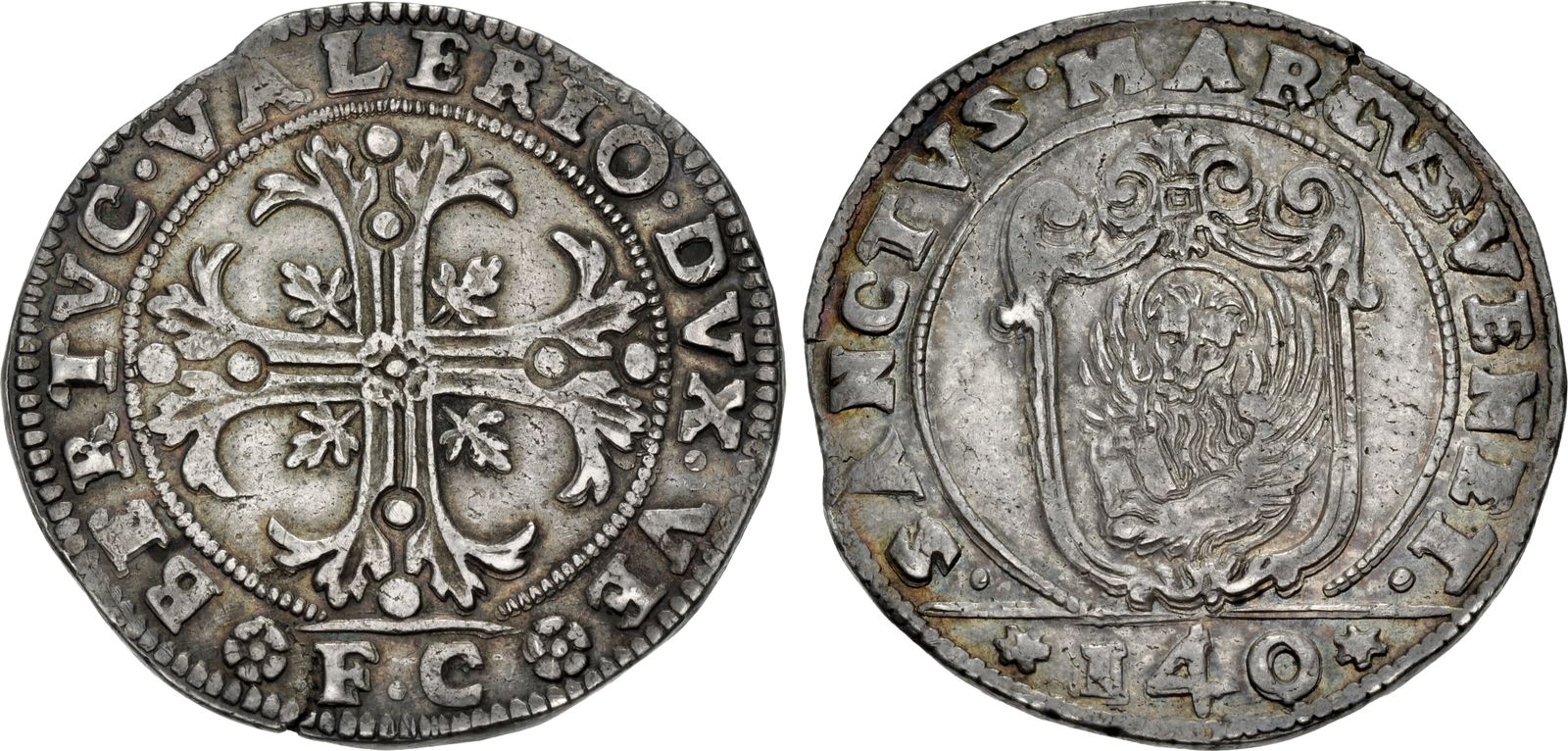 ITALY, Venezia (Venice). Bertuccio Valiero. 1656-1658. AR Scudo della ...