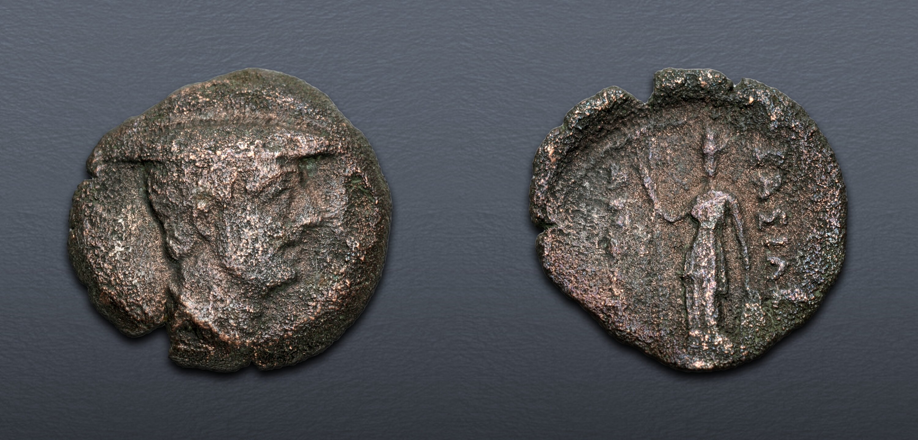 BAKTRIA, Greco-Baktrian Kingdom. Diodotos II Theos. Circa 235-225 BC. Æ ...