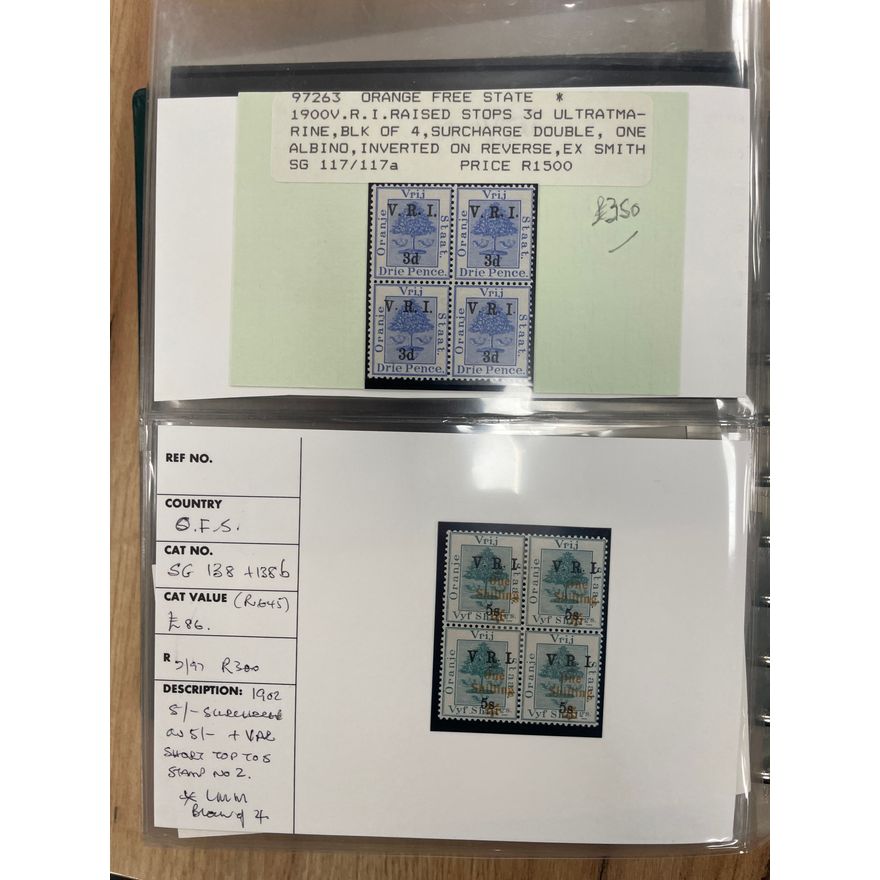 Orange Free State 1900 'v.r.i.' overprint mint and used group housed in ...