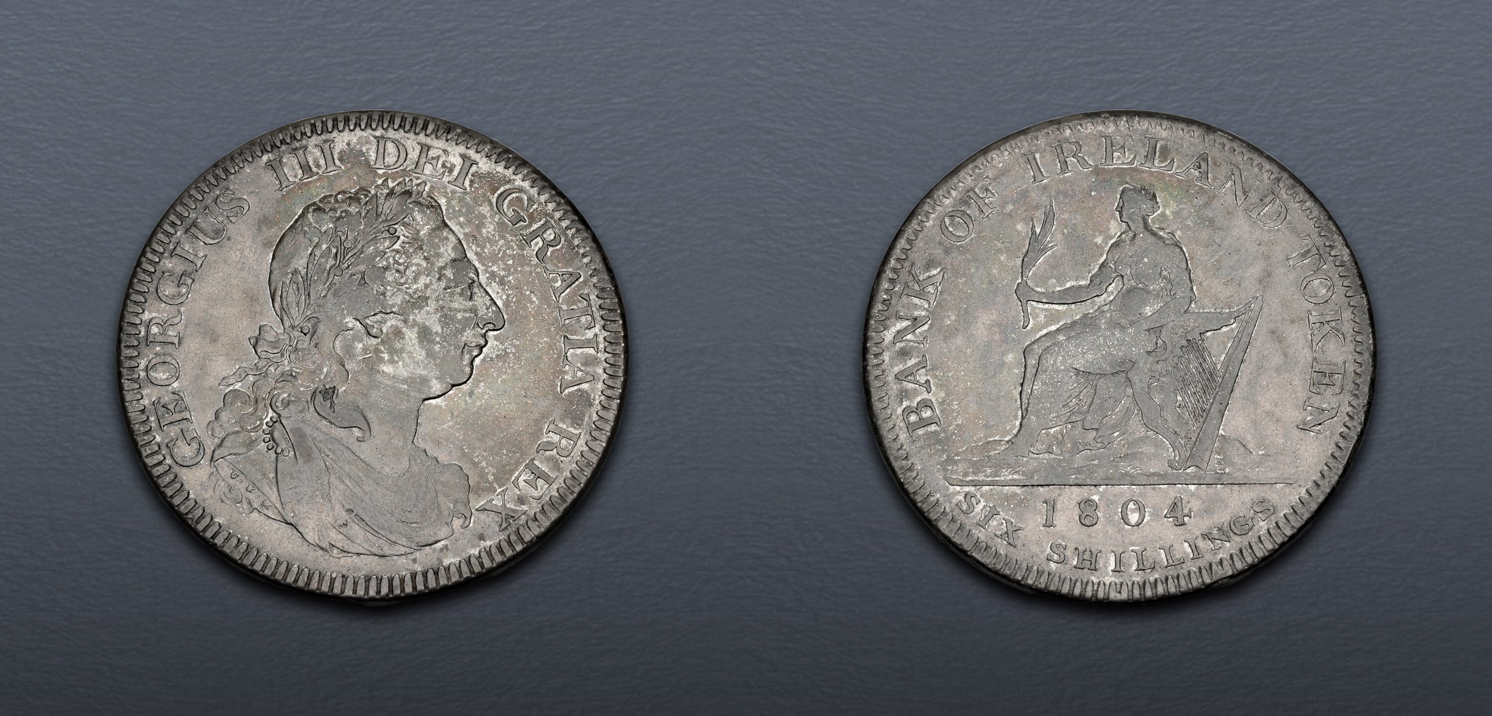 IRELAND. George III. 1760-1820. AR Six Shillings Token. Bank of Ireland ...