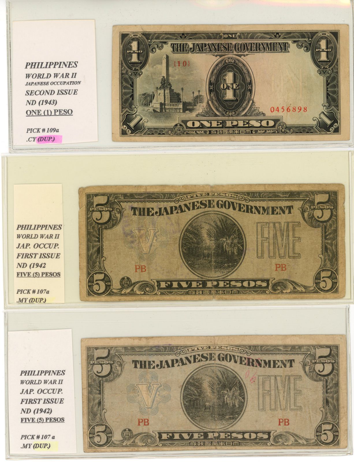PHILIPPINES. Lot of twenty (20) notes. Grades from average circulated ...