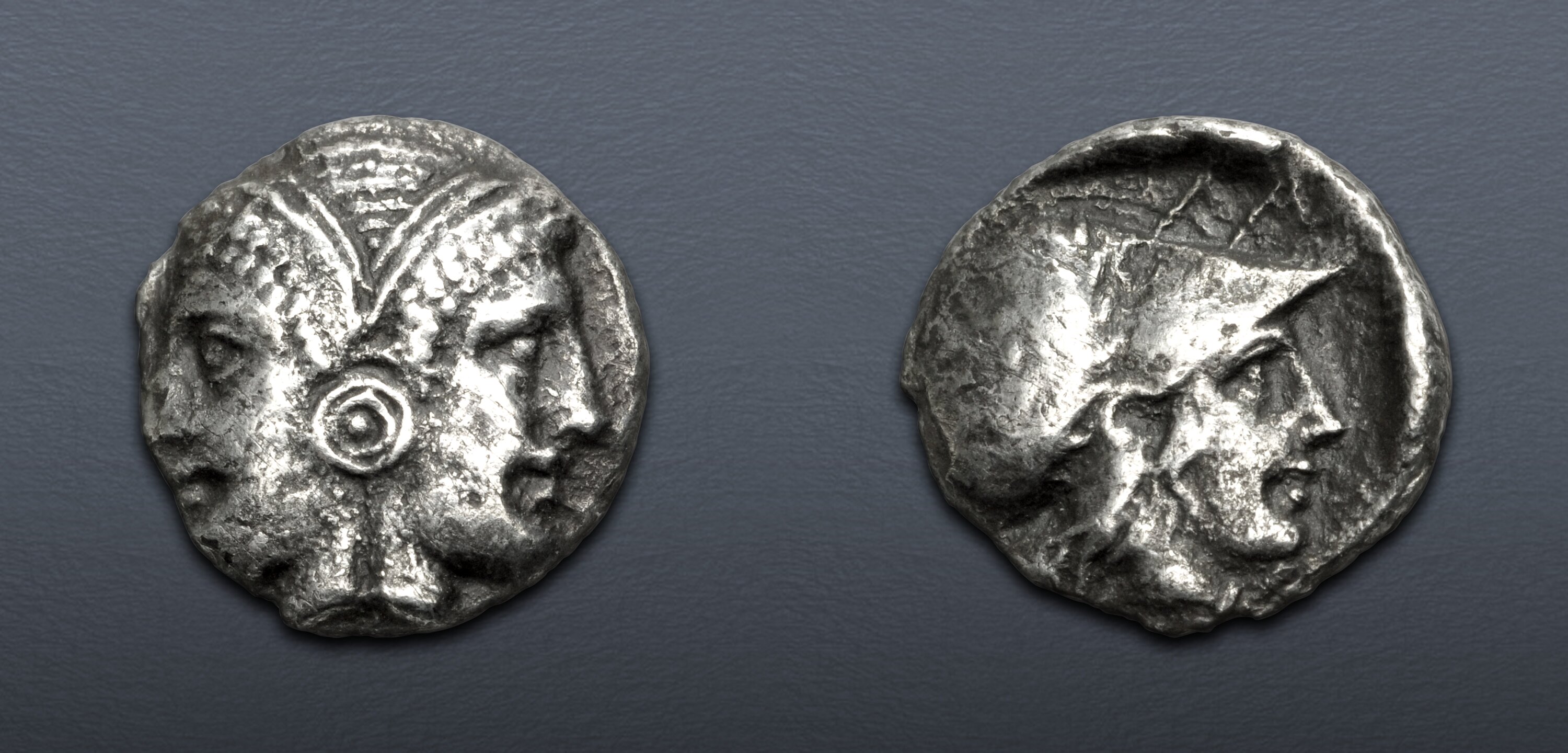 MYSIA, Lampsakos. Circa 450-350 BC. AR Diobol (10.5mm, 1.01 g, 8h). VF ...
