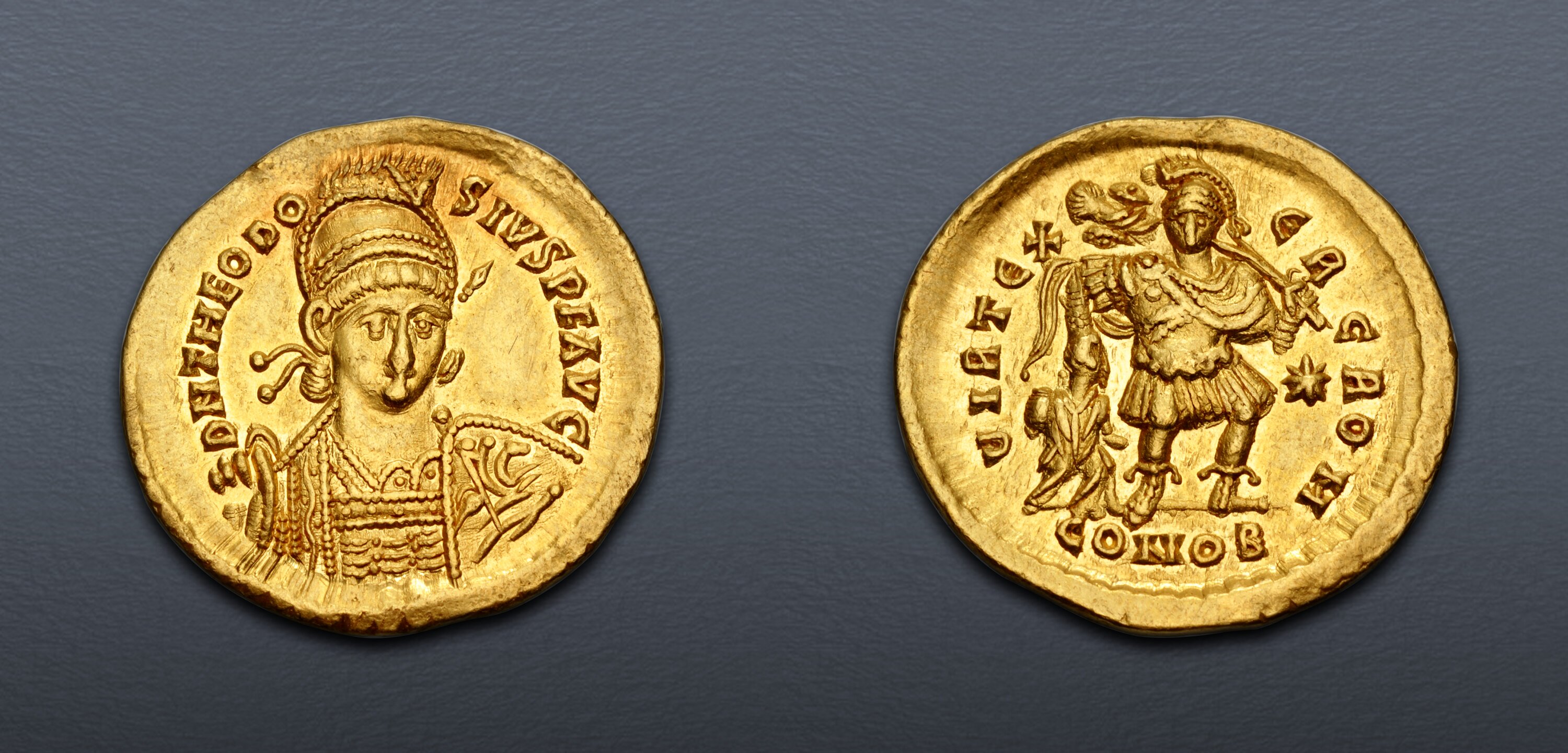 Theodosius II. AD 402-450. AV Solidus (20mm, 4.46 g, 6h ...