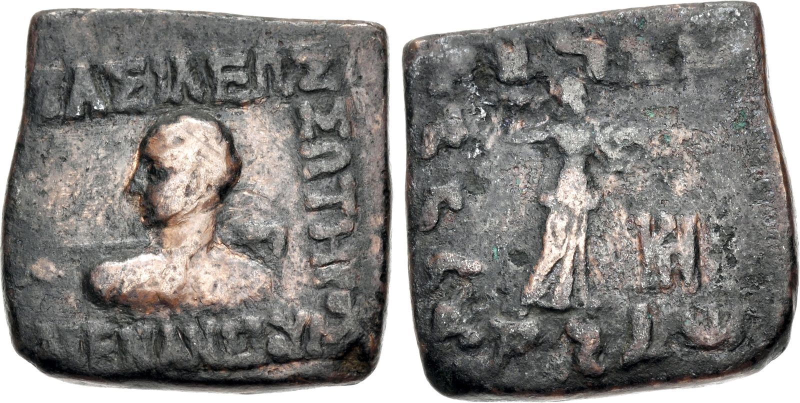 BAKTRIA, Indo-Greek Kingdom. Menander I Soter. Circa 155-130 BC. Æ ...