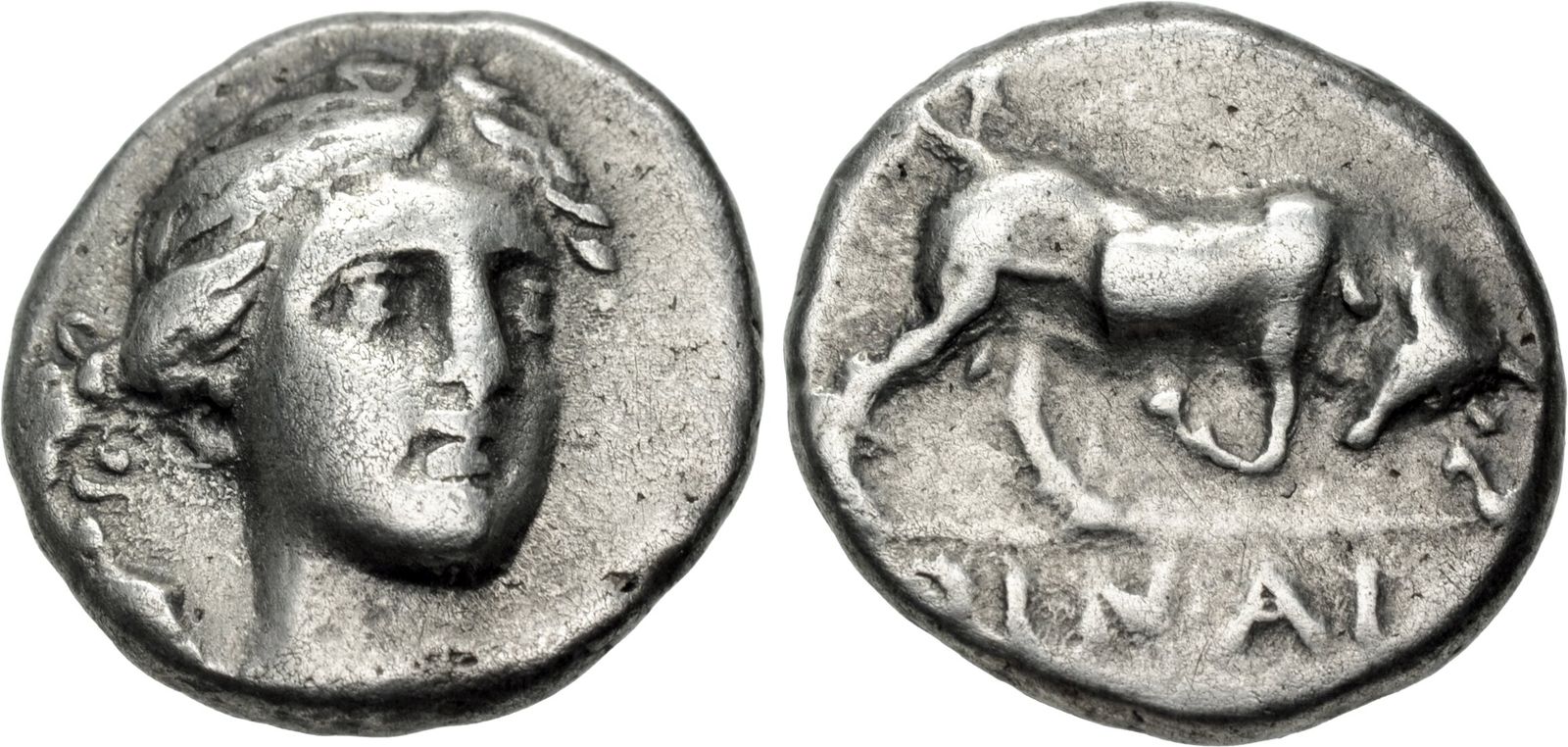 ISLANDS off IONIA, Ikaria. Oinoe. 4th century BC. AR Drachm (14.5mm, 3. ...