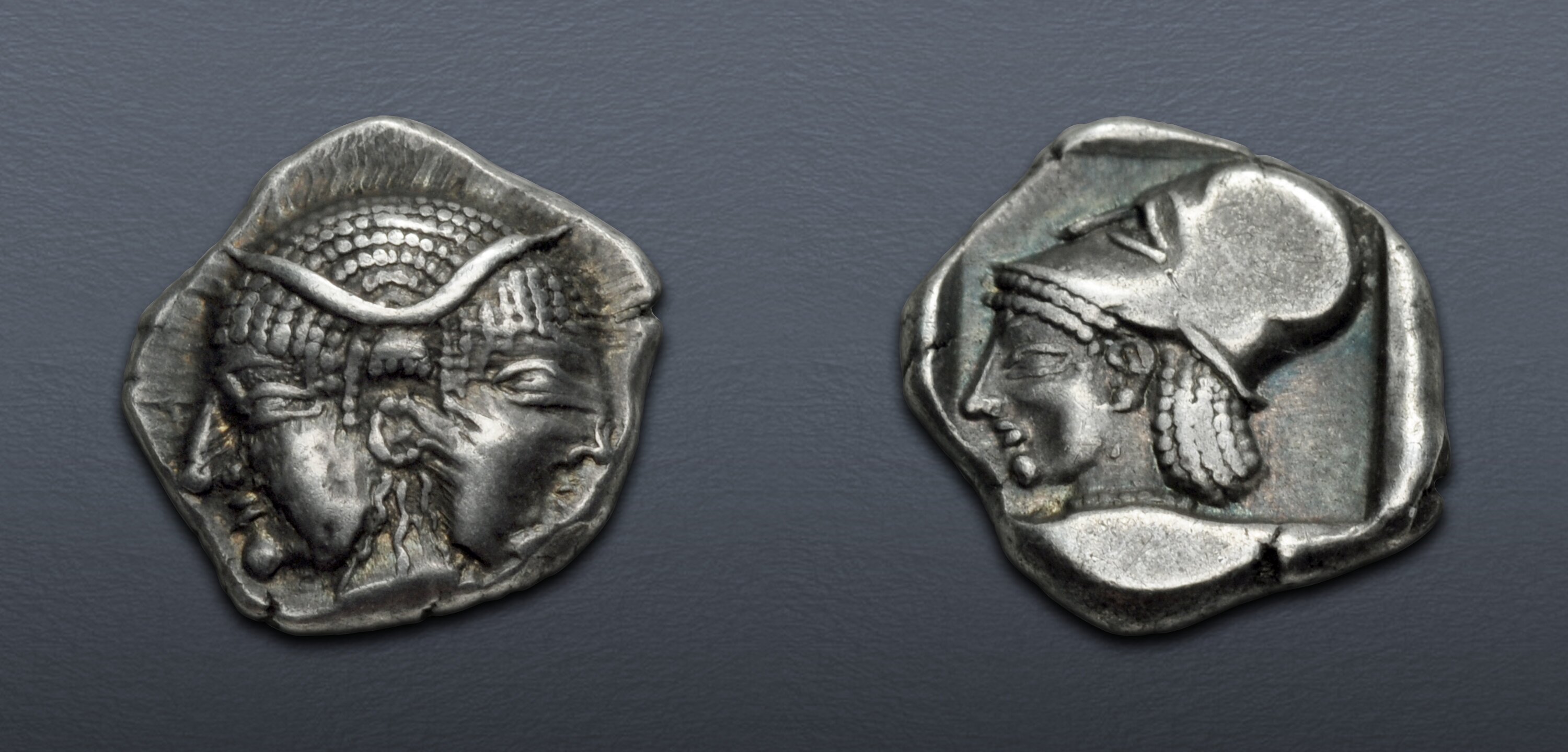 MYSIA, Lampsakos. Circa 510-490 BC. AR Diobol (10.5mm, 1.30 g, 6h ...