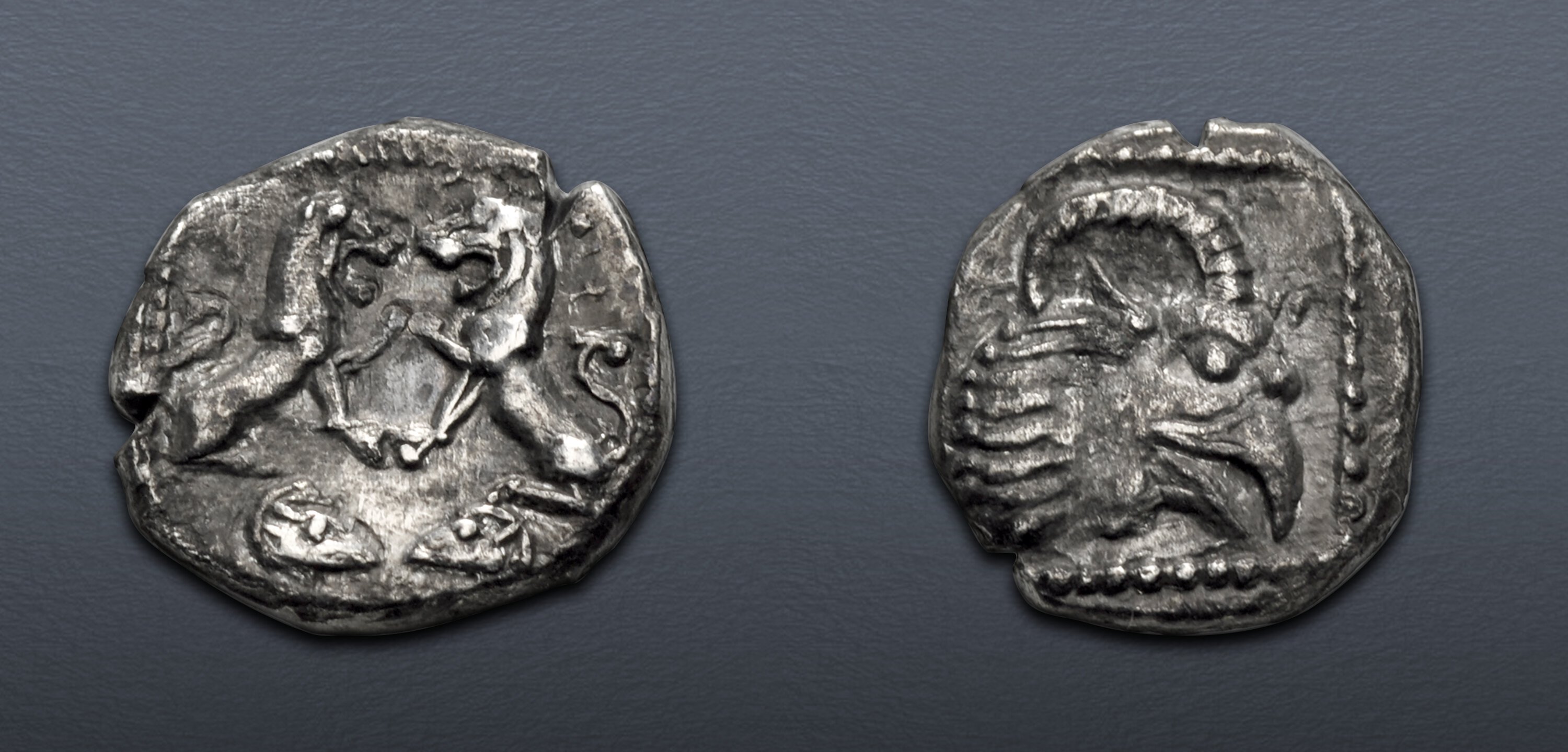 SAMARIA, “Middle Levantine” Series. Circa 375-333 BC. AR Obol (8.5mm, 0 ...