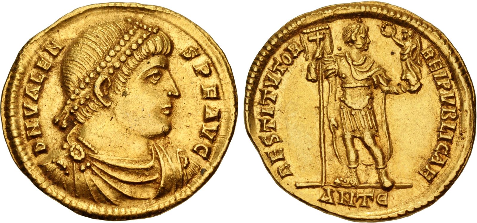 Valens. AD 364-378. AV Solidus (21.5mm, 4.48 g, 5h). Antioch mint, 5th ...