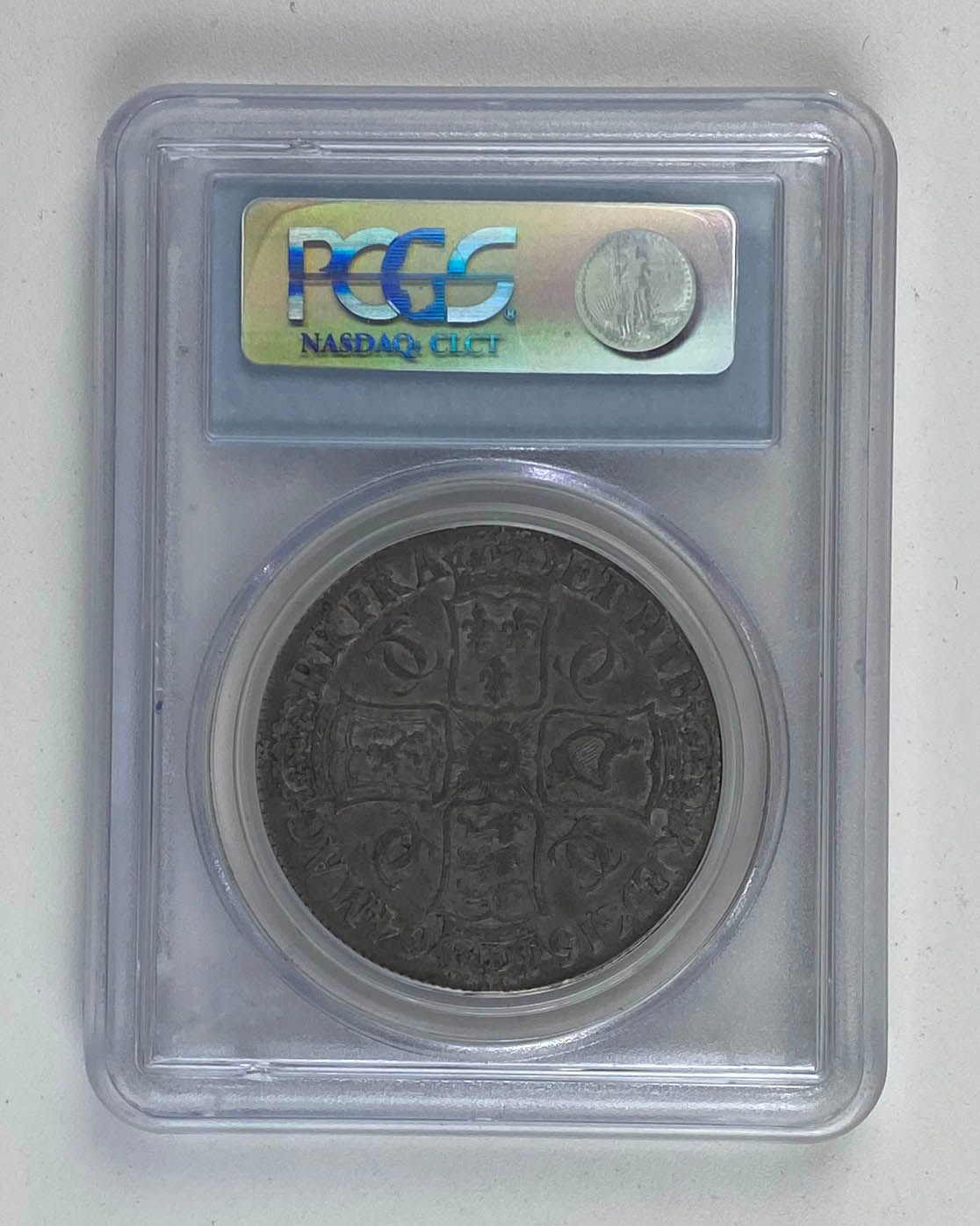 STUART. Charles II. 1660-1685. AR Crown. Dated 1664 and RY XVI. PCGS XF ...