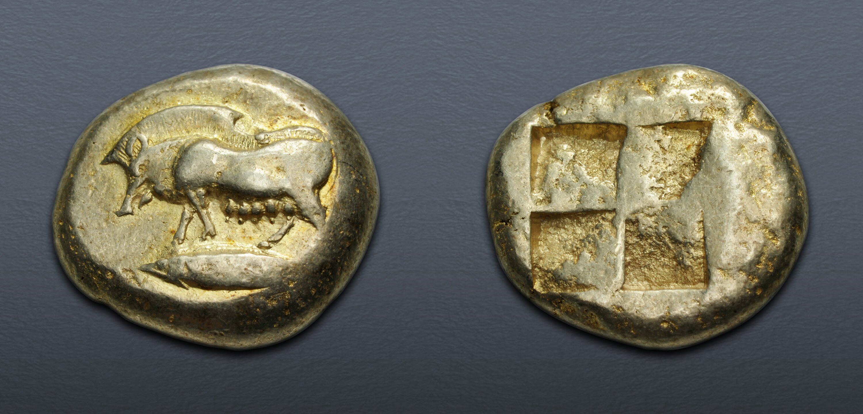 MYSIA, Kyzikos. Circa 550-450 BC. EL Stater (20mm, 16.09 g). VF ...