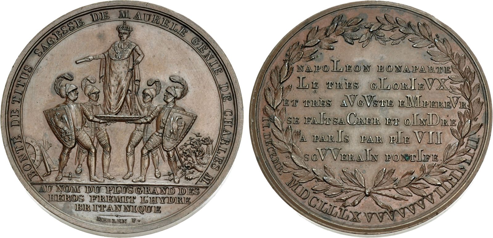 FRANCE, First Empire. Napoléon I. 1804-1814. Æ Medal (44mm, 40.95 g ...