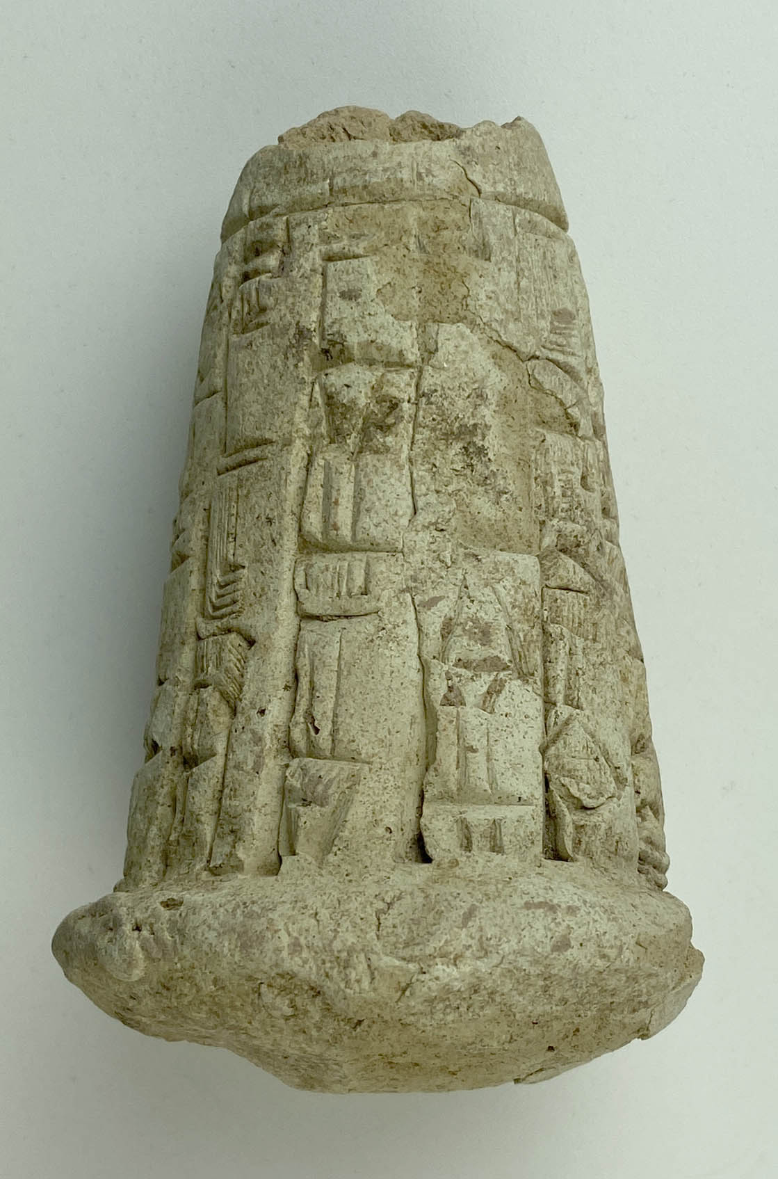 Sumerian terracotta foundation cone. Sumeria. Neo-Sumerian Period ...