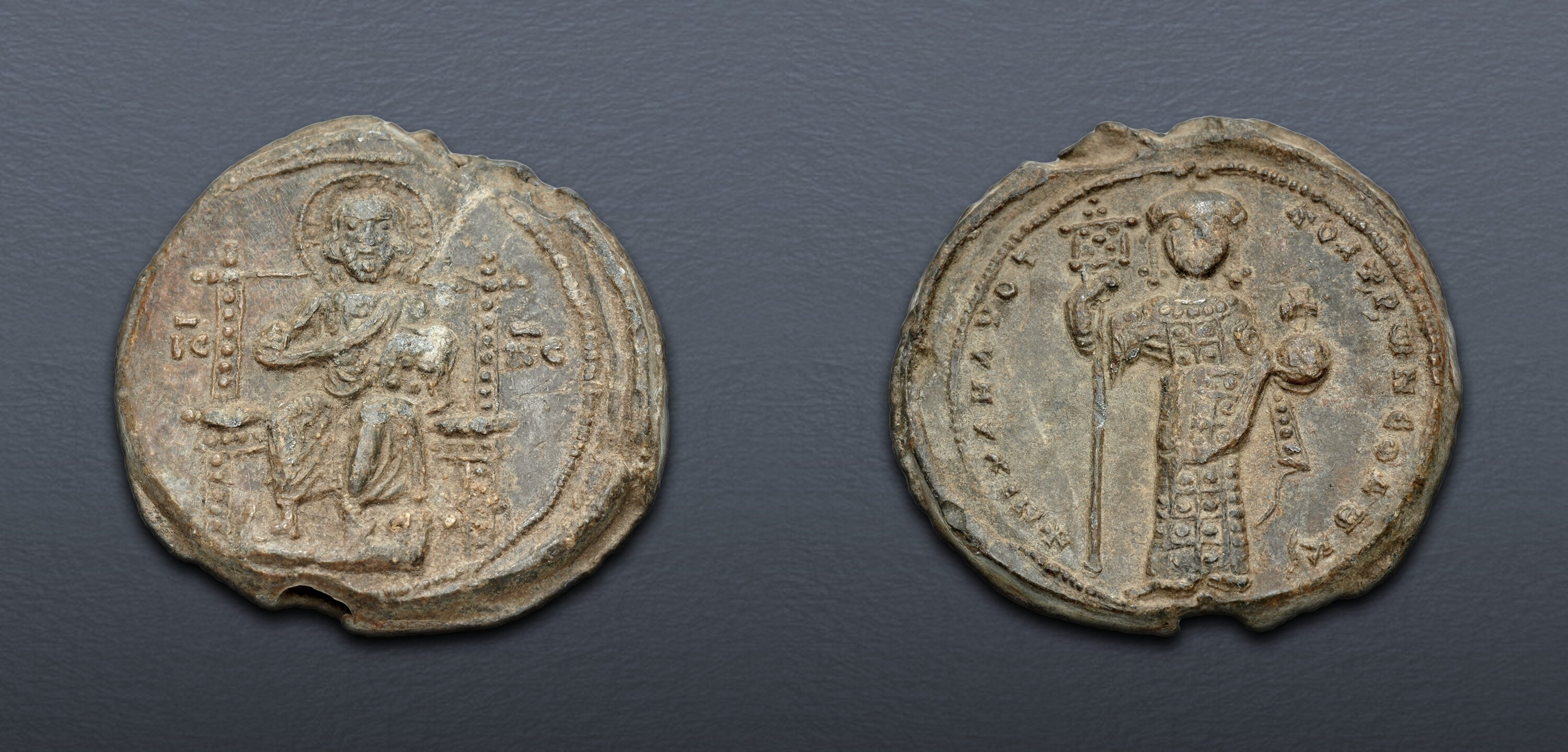 Michael VII Ducas. 1071-1078. PB Seal (31mm, 28.81 g, 12h). Near EF ...