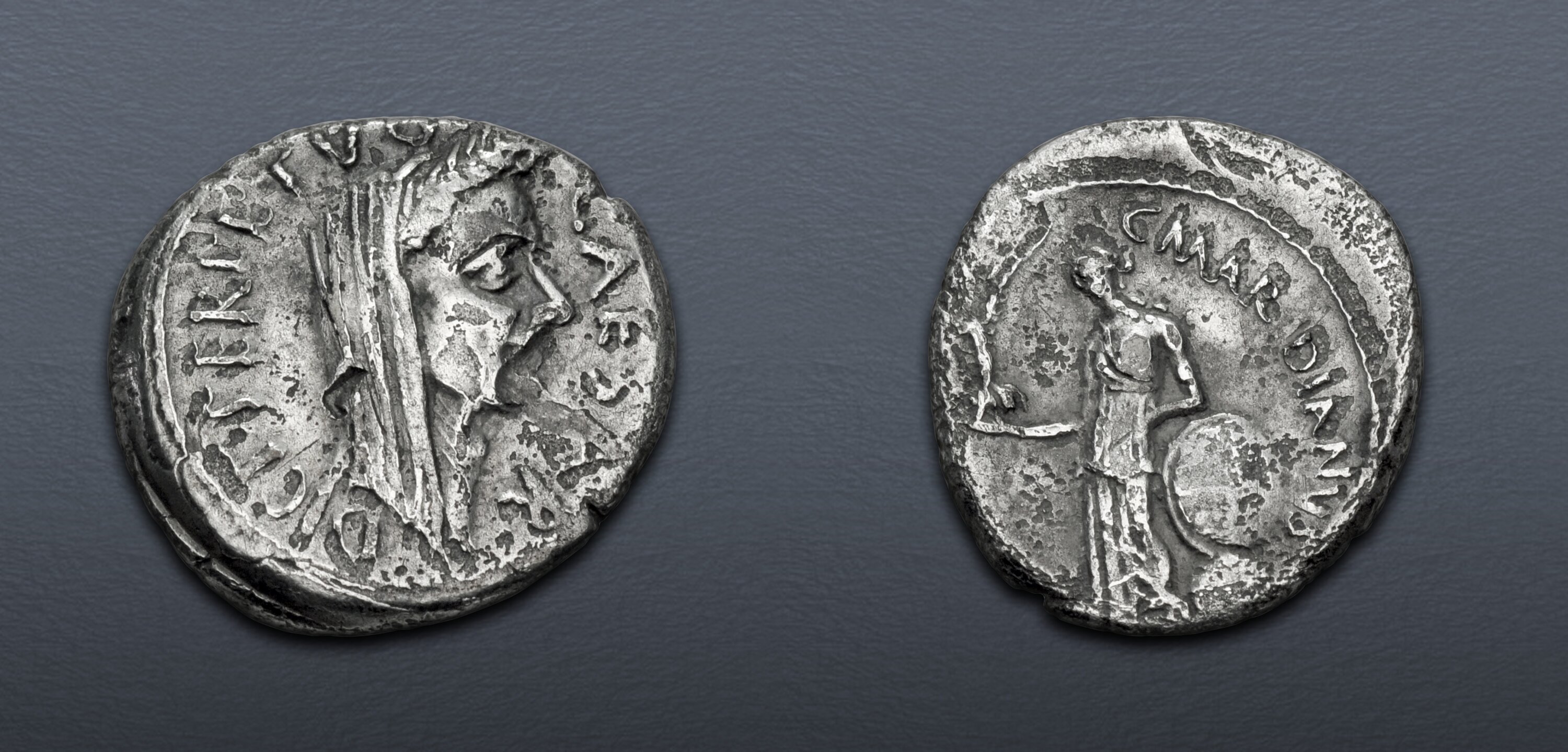 The Caesarians. Julius Caesar. February-March 44 BC. AR Denarius (18mm ...