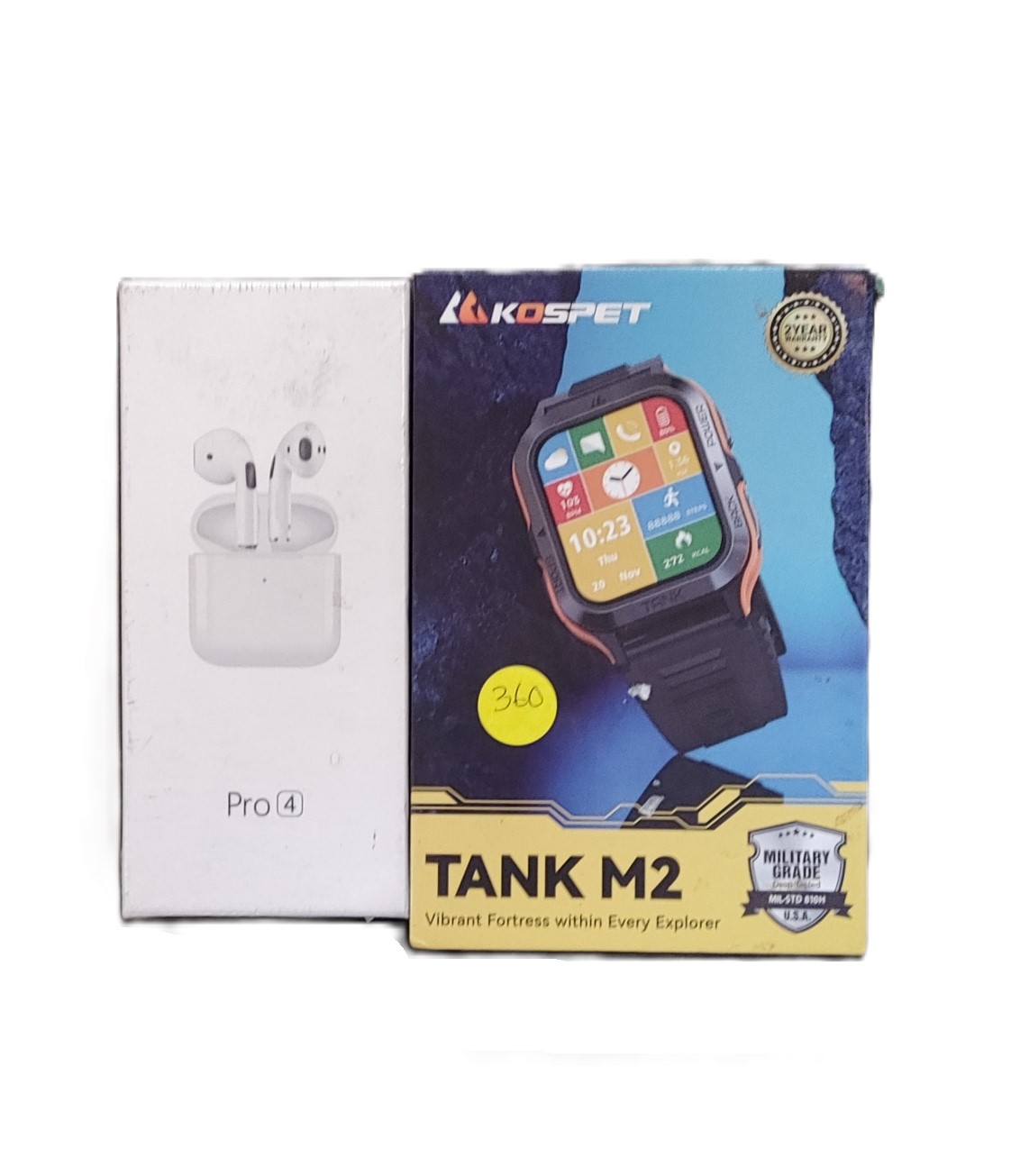 Kospet Tank M2 Smart Watch and Pro 4 TWS earbuds (not tested) | Aucor