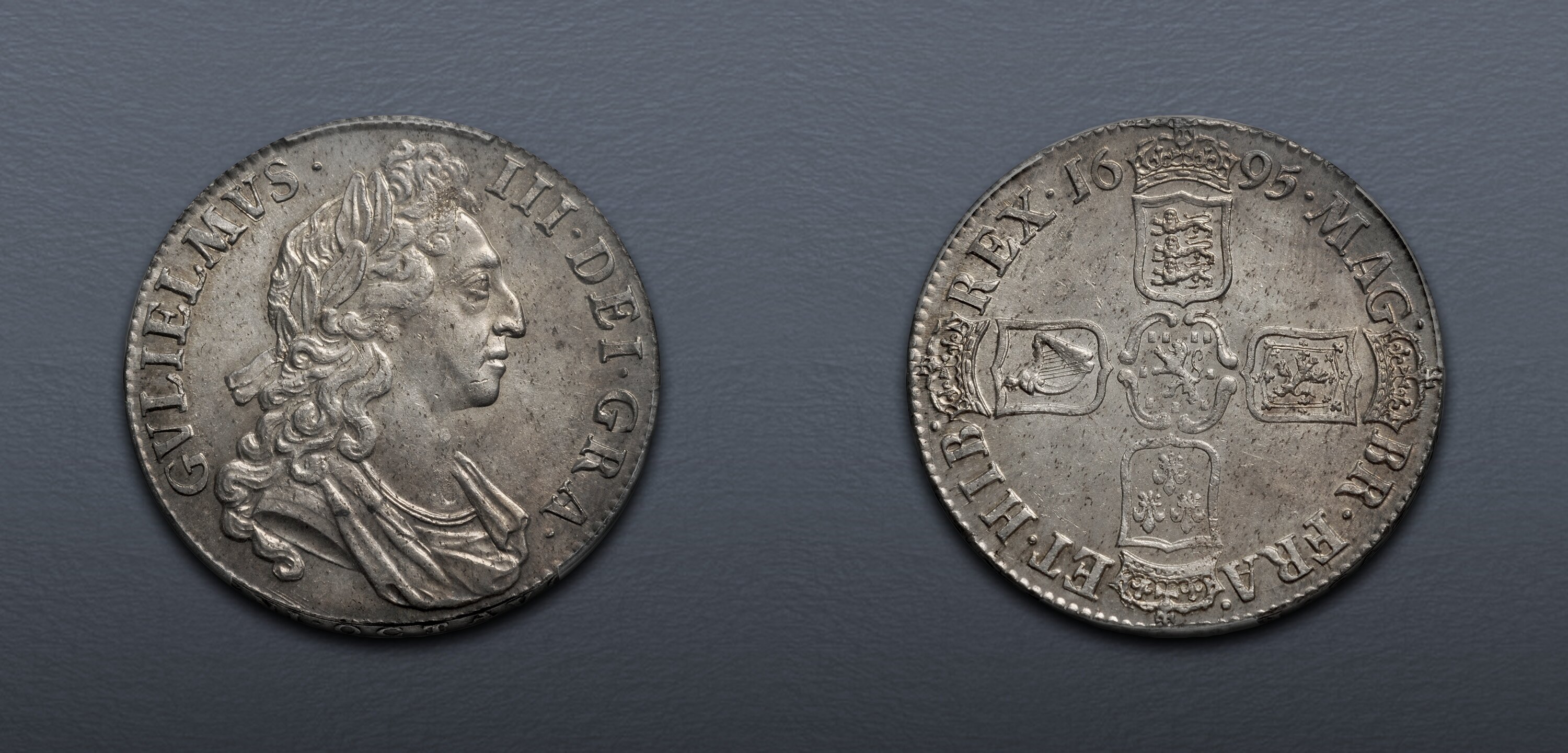 STUART (ORANGE). William III. 1694-1702. AR Crown. Dated 1695 and RY ...
