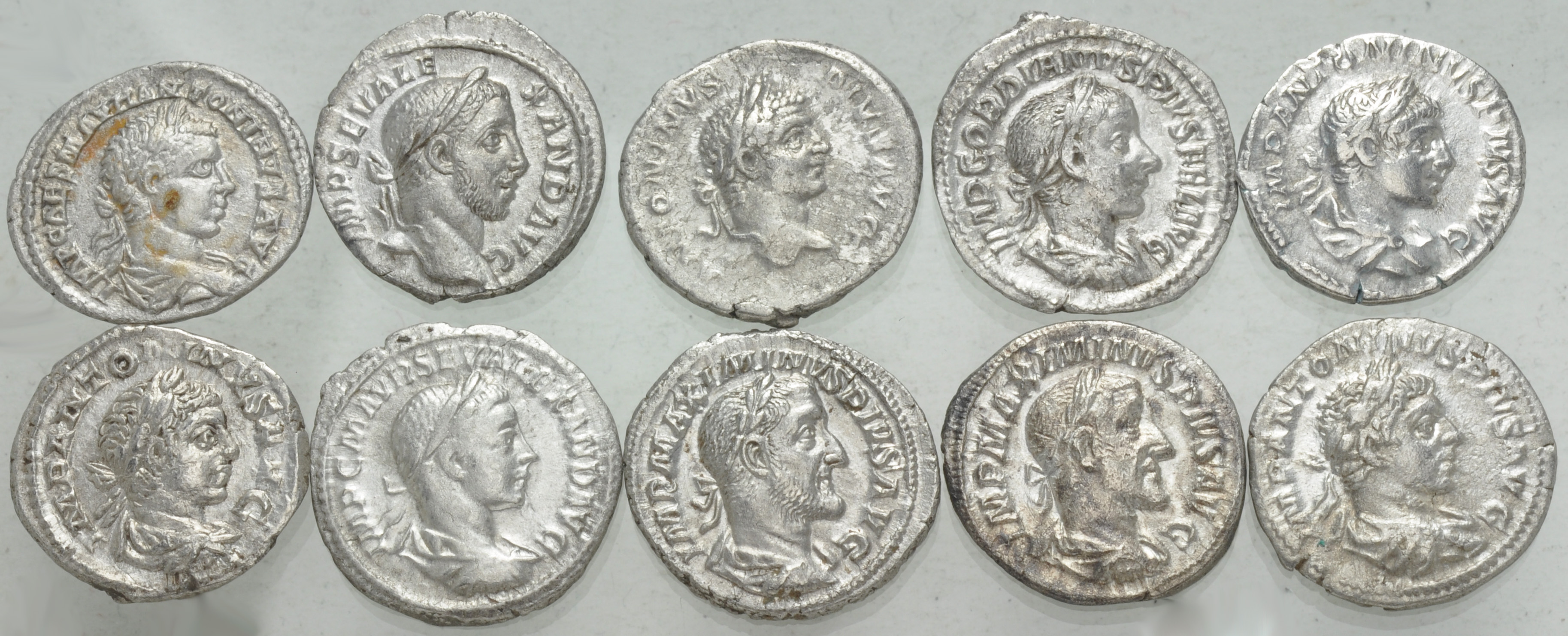 ROMAN. Imperial. Lot of ten (10) AR Denarii. | Classical Numismatic Group