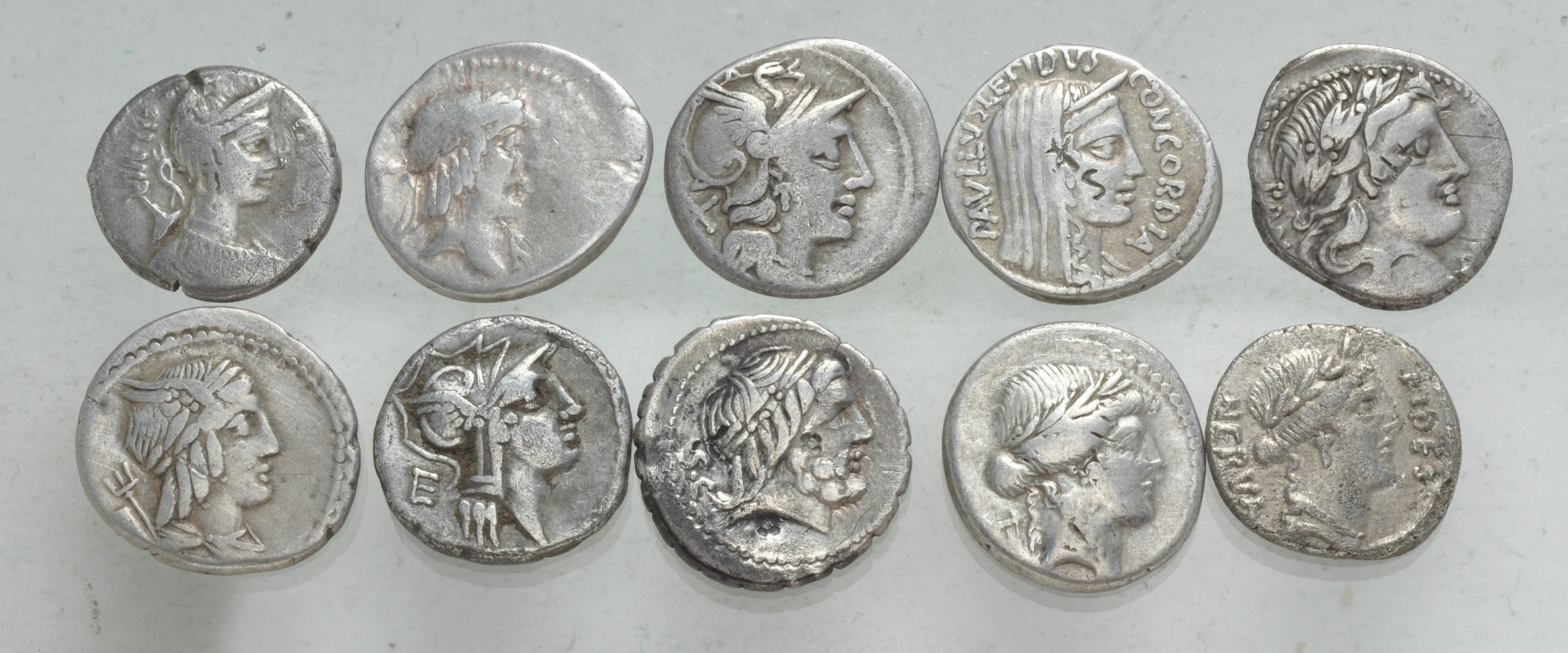 ROMAN. Republic. Lot of ten (10) AR Denarii. | Classical Numismatic Group