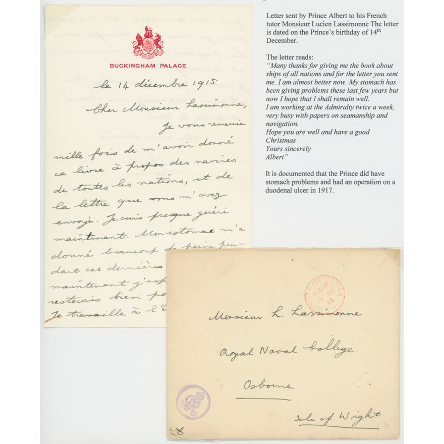Great Britain Royalty King George VI 1915 Autograph letter signed ...
