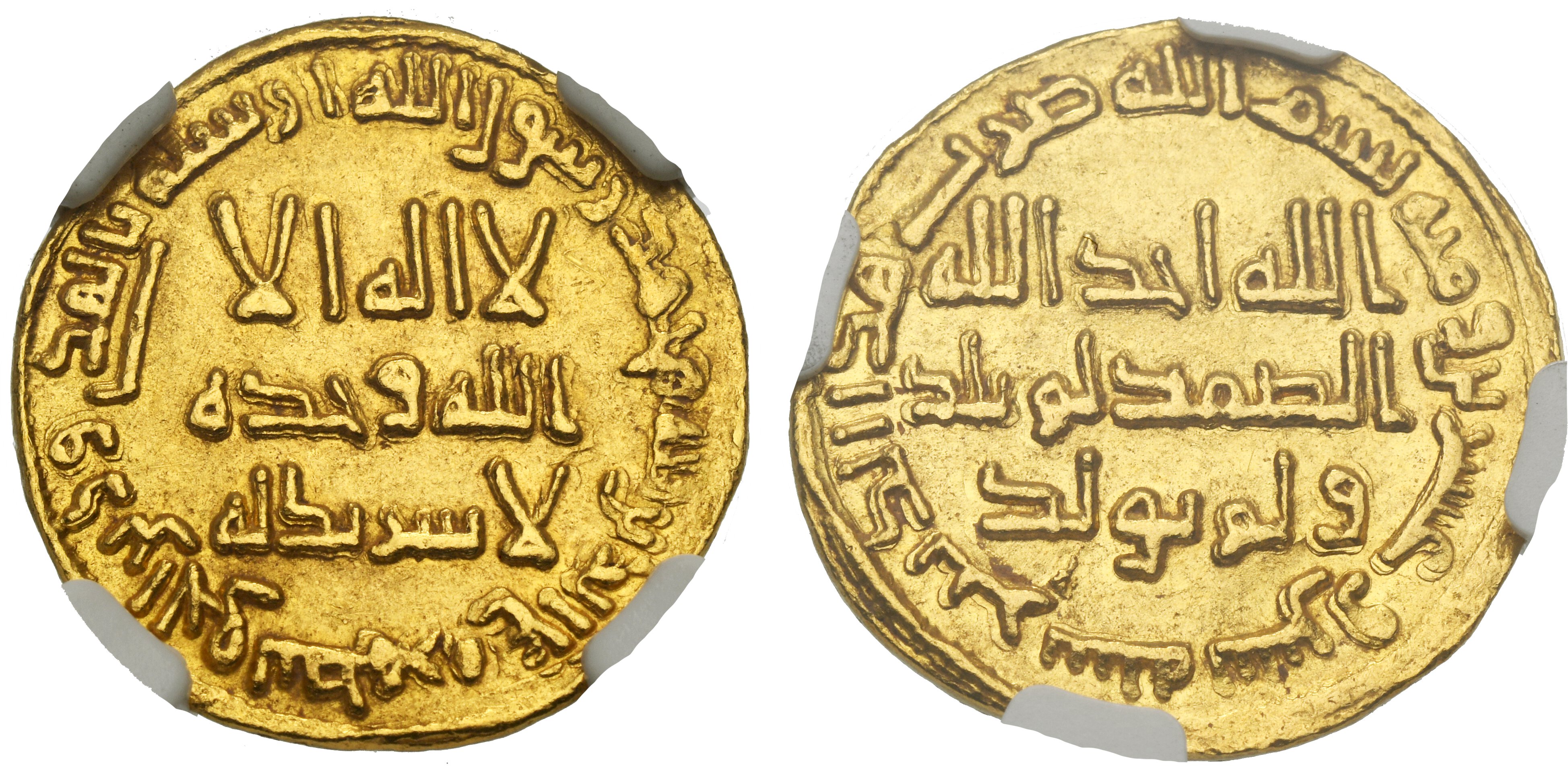 Umayyad Caliphate, Gold coinage. AV Dinar (20mm, 4.25 g, 4h). Without ...