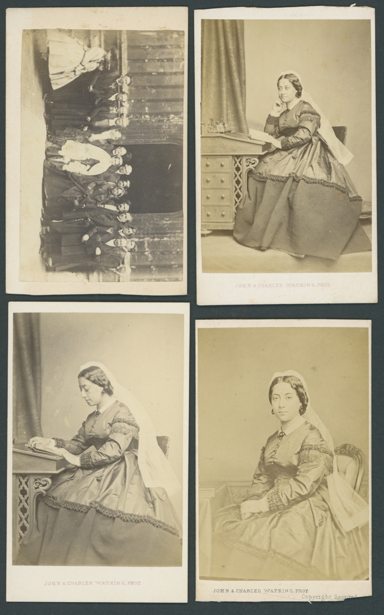 Hawaii Queen Emma 1866 Four carte de visite photographs of Queen Emma ...
