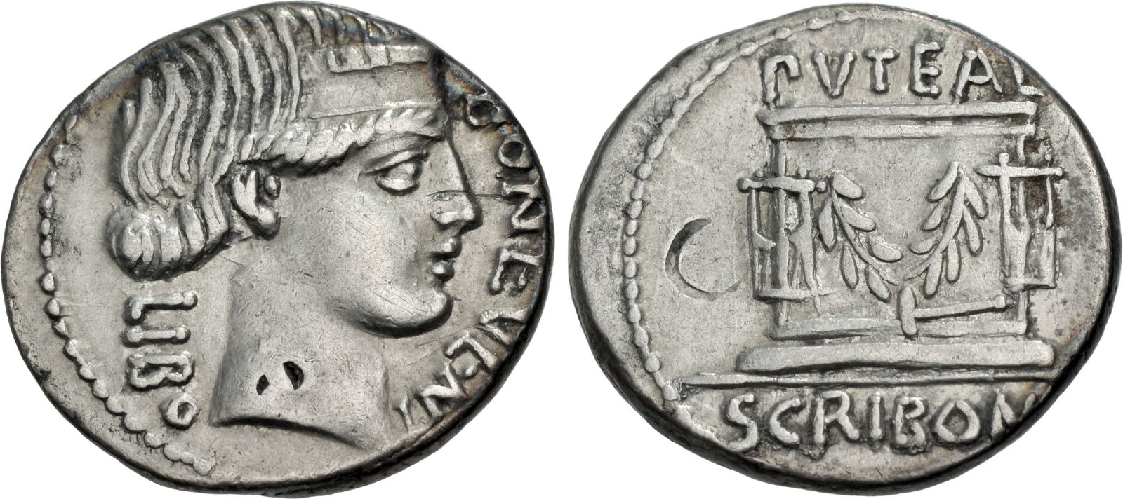 L. Scribonius Libo. 62 BC. AR Denarius (18.5mm, 3.95 g, 6h). Rome mint ...