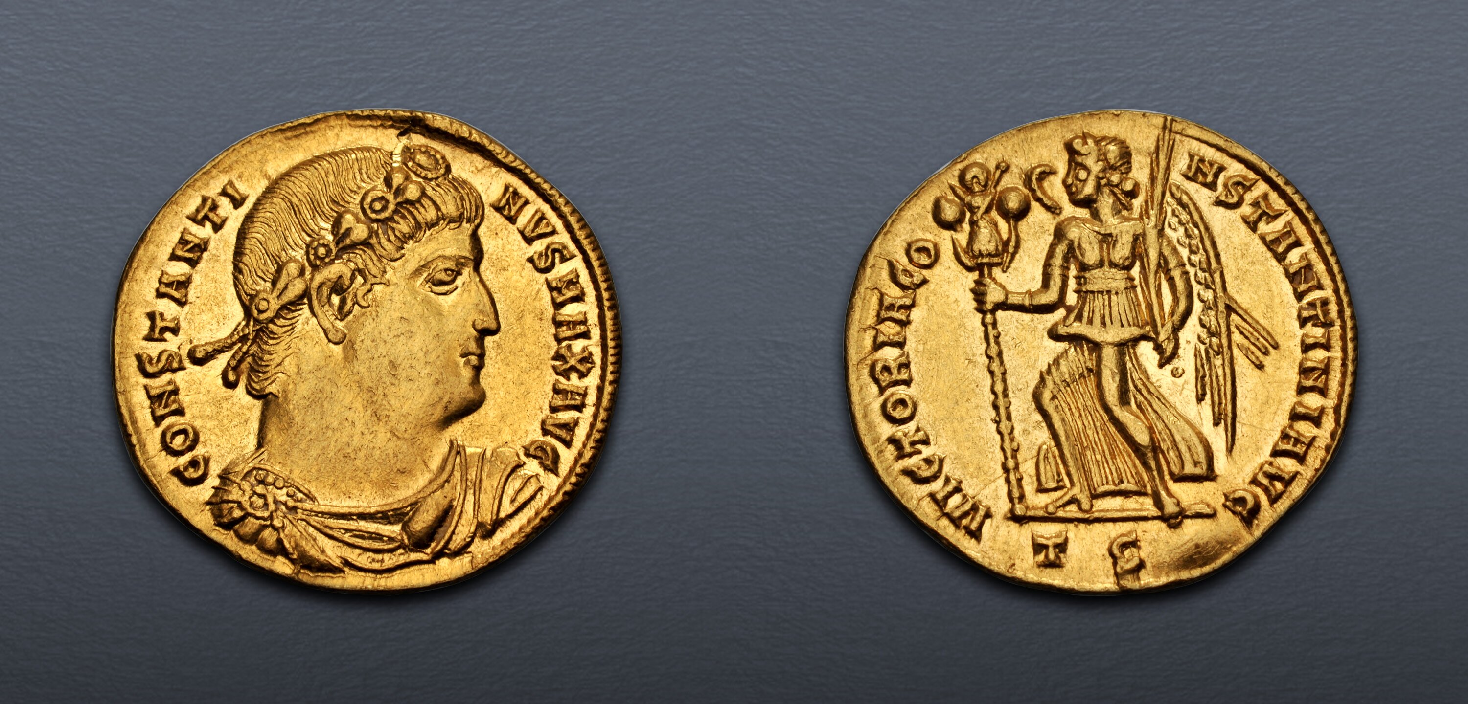 Constantine I. AD 307/310-337. AV Solidus (20mm, 4.29 g, 6h ...
