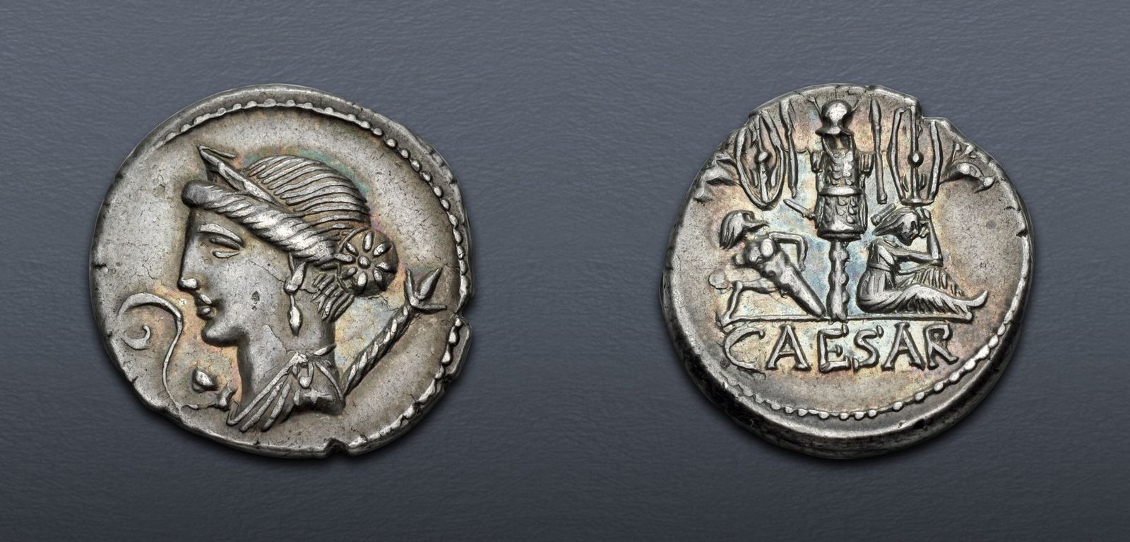 The Caesarians. Julius Caesar. Late 46-early 45 BC. AR Denarius (18mm ...