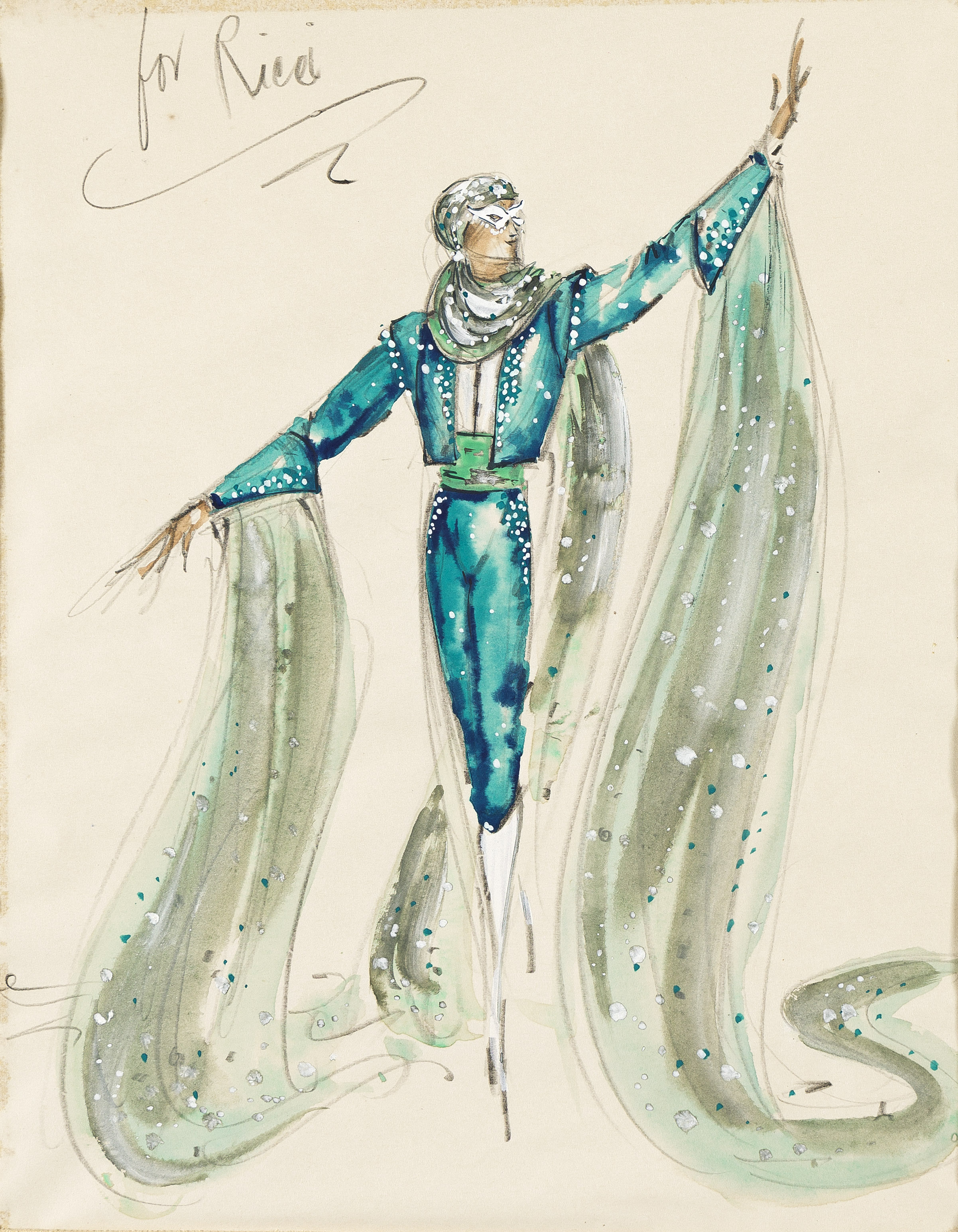 JOHN WINNIFORD "WINN" MORTON (1928-2022) Original costume design for a ...