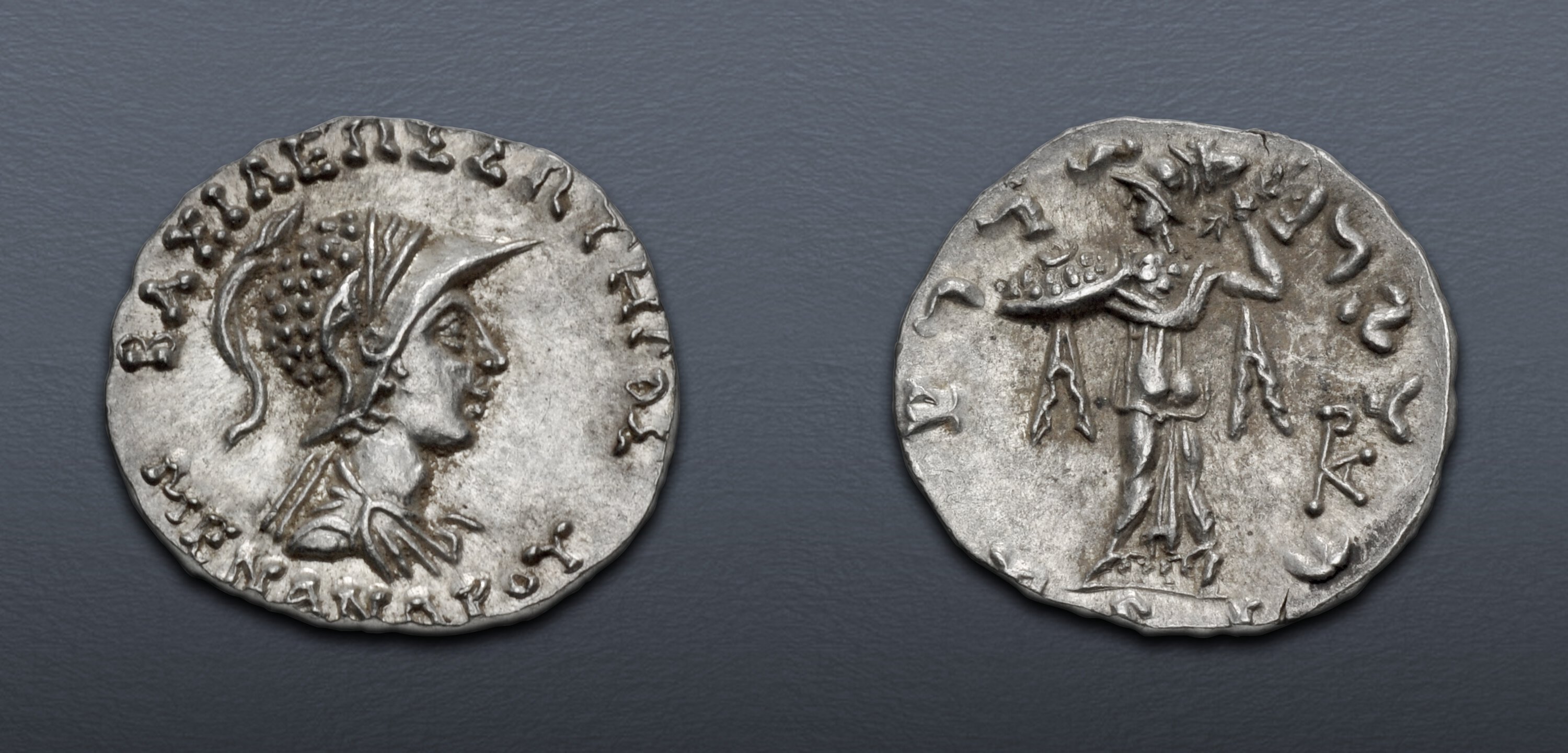 BAKTRIA, Indo-Greek Kingdom. Menander I Soter. Circa 155-130 BC. AR ...