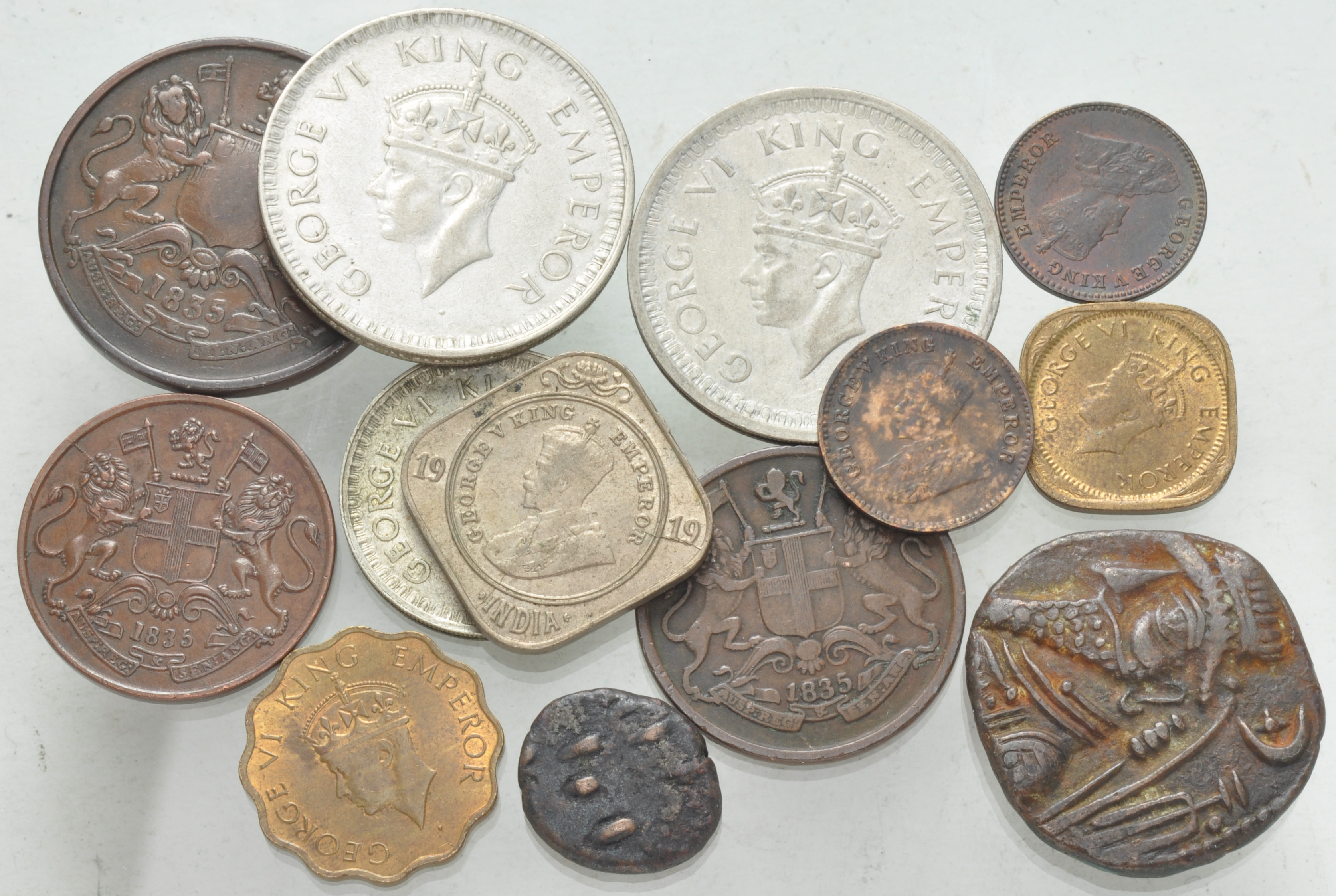 MIXED. Oriental Greek - World. Lot of thirteen (13) billon, bronze, and ...